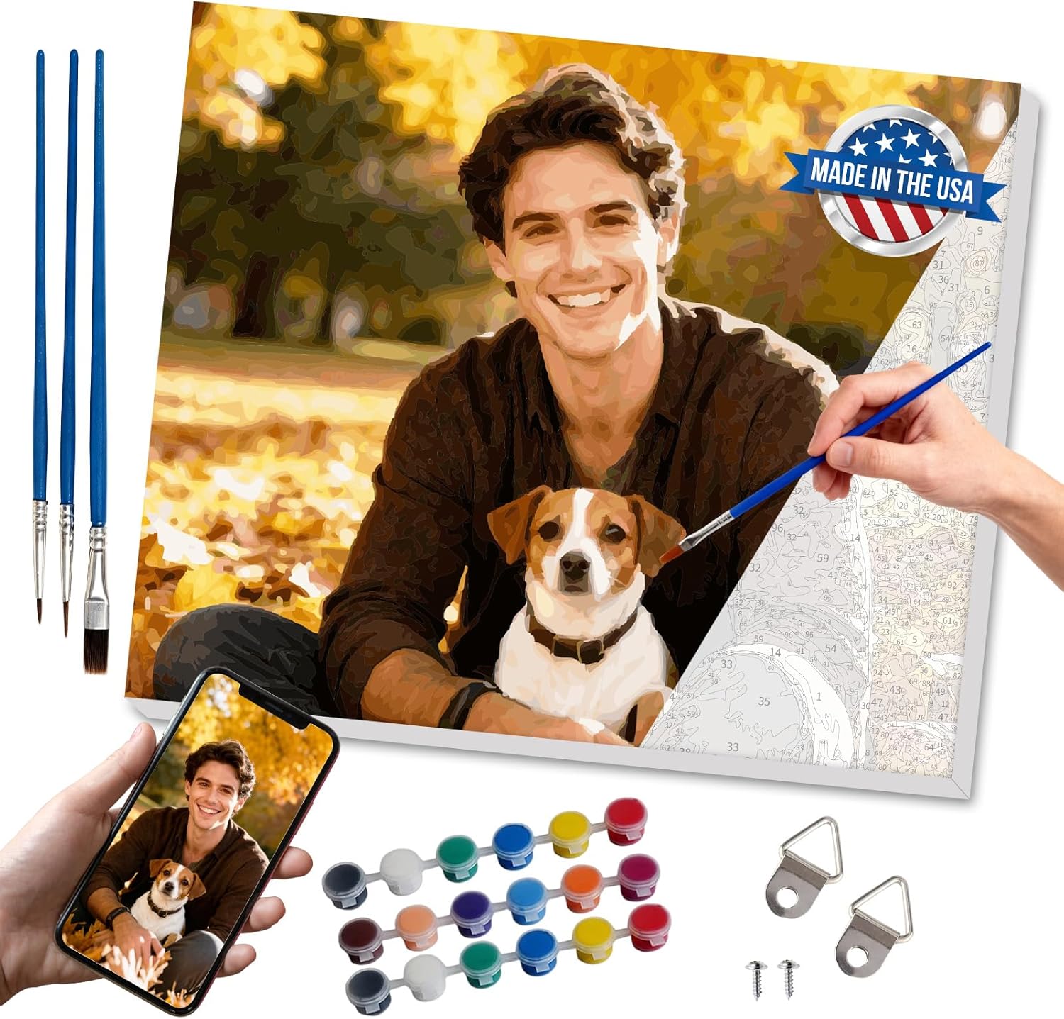 Amazon.com: Custom Paint by Numbers kit for Adults Beginners ...