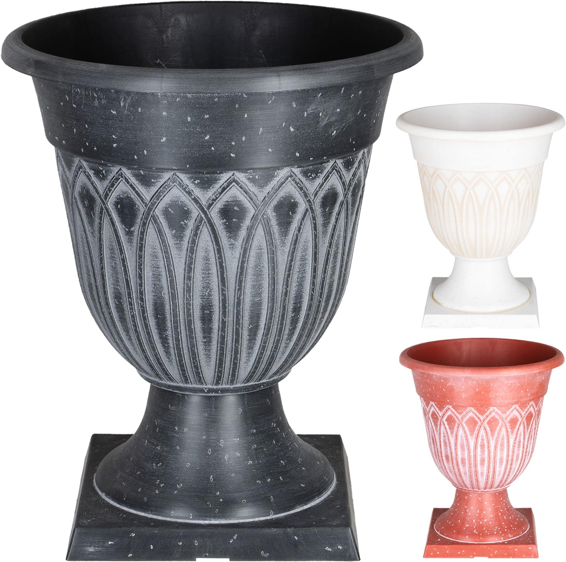 SG Traders Large Urn Plant Pot Stand, Flower Pots Outdoor Garden ...