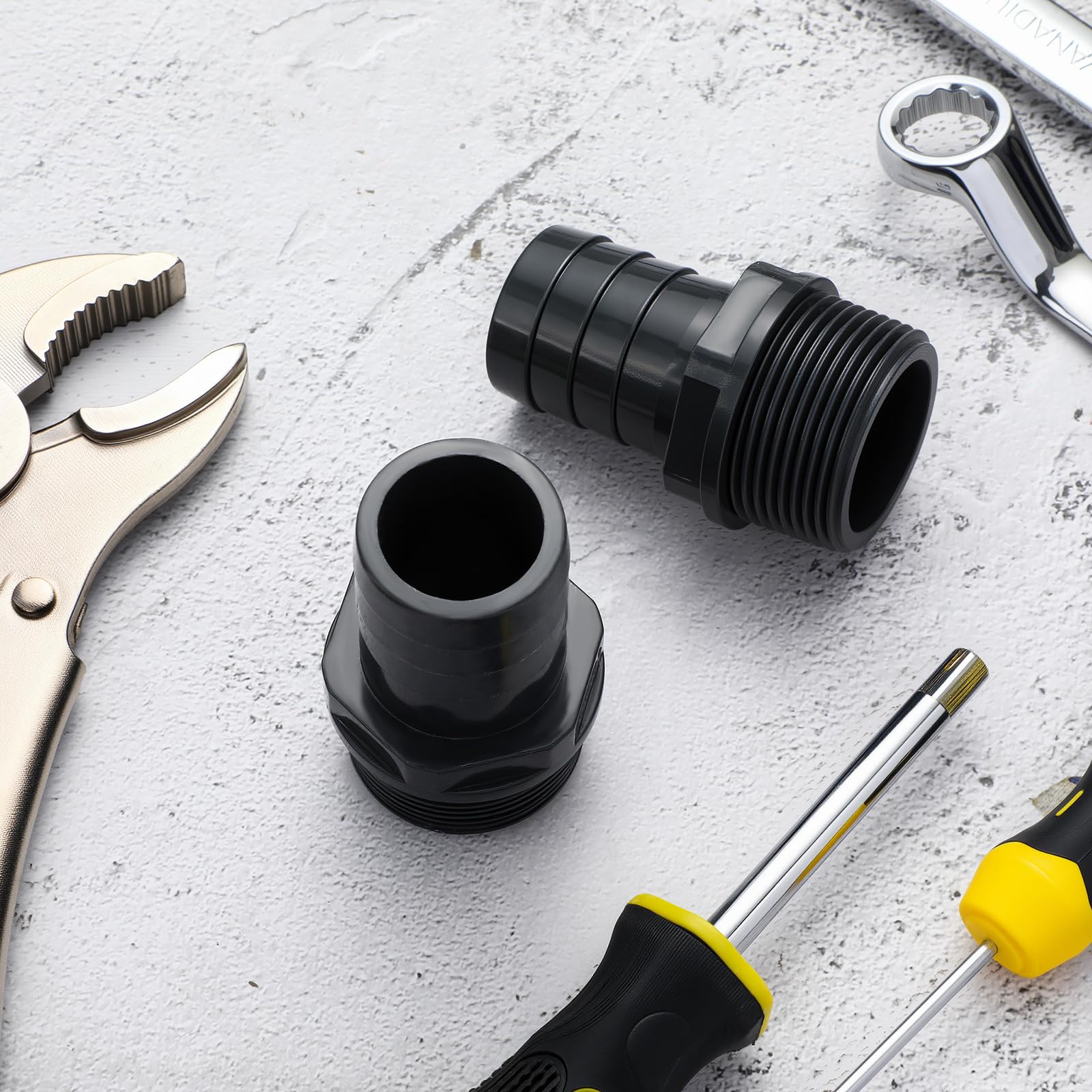 Snapklik.com : 2 Pieces Pool PVC Fittings 1-1/4" Adapter Barbed Hose ...