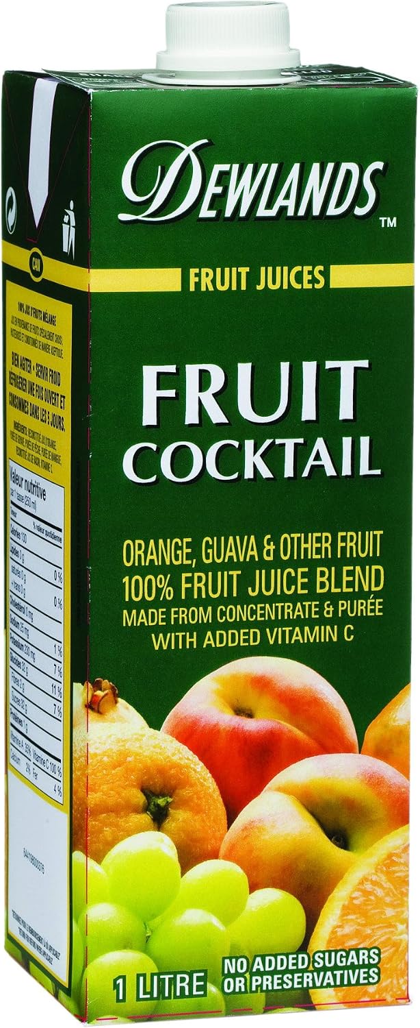 Dewlands Pure Fruit Juice Fruit Cocktail 1 Litre (Pack of 12) : Amazon ...