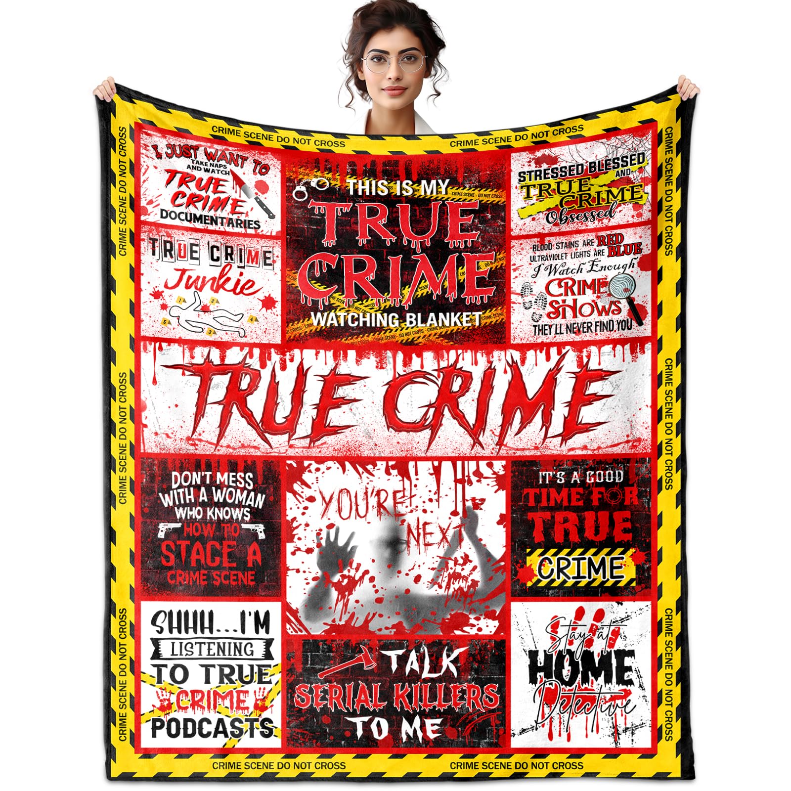 Amazon.com: VMASUEY True Crime Gifts, True Crime Blanket 50"x60 ...