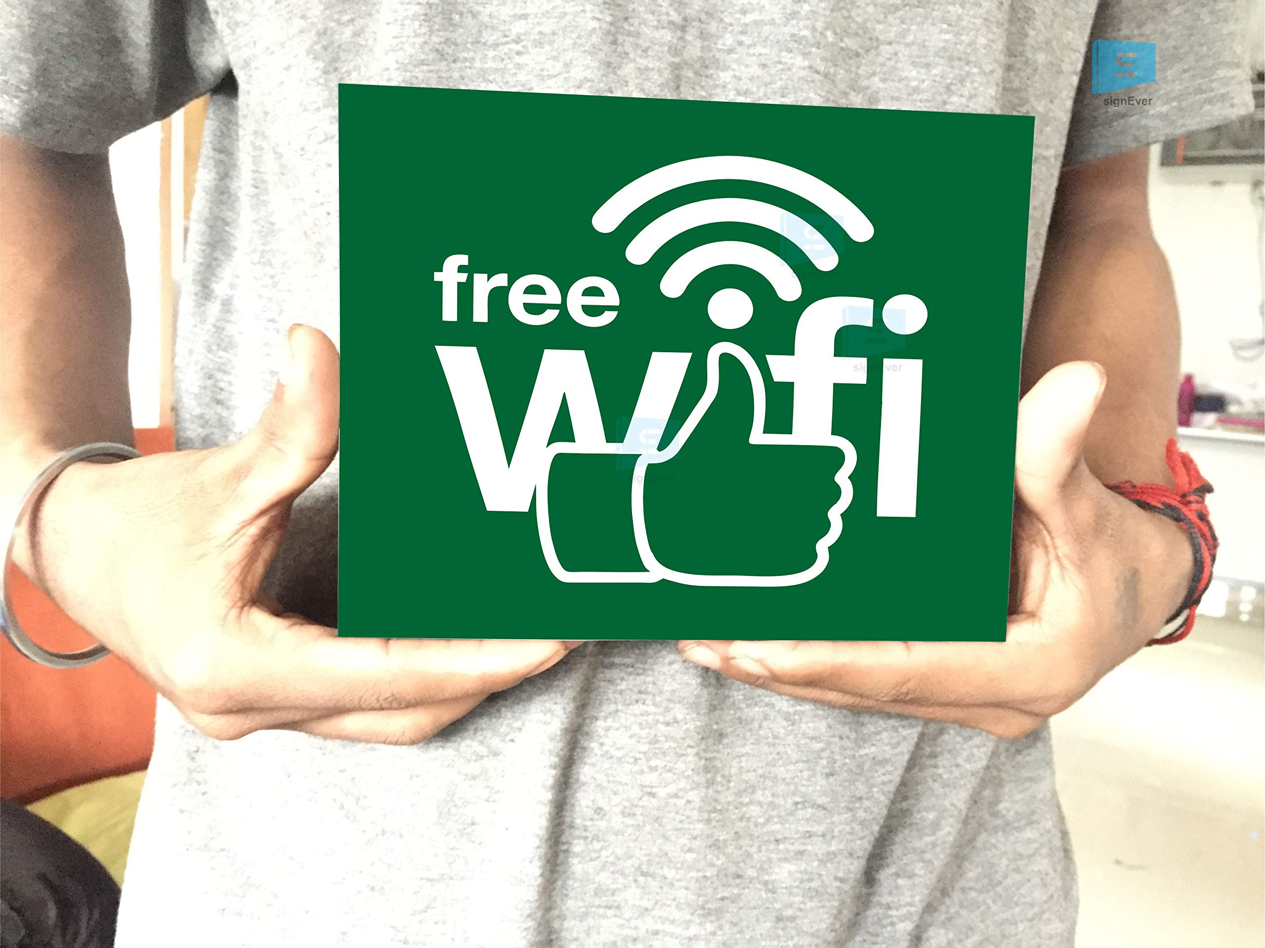Buy SIGN EVER Free Wifi Sign Boards For Cafe Restaurant Shop Office ...