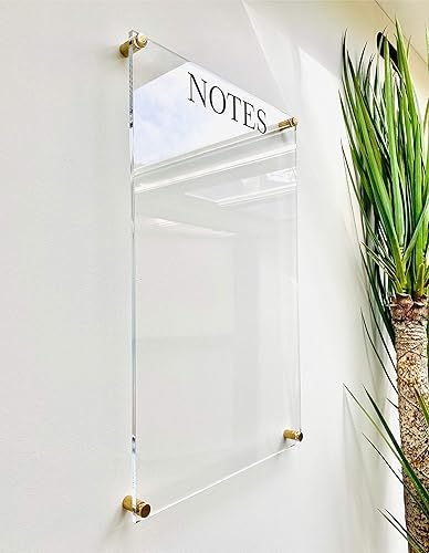 Amazon.com: Large Clear Acrylic Notes Board for wall | Dry-Erase ...