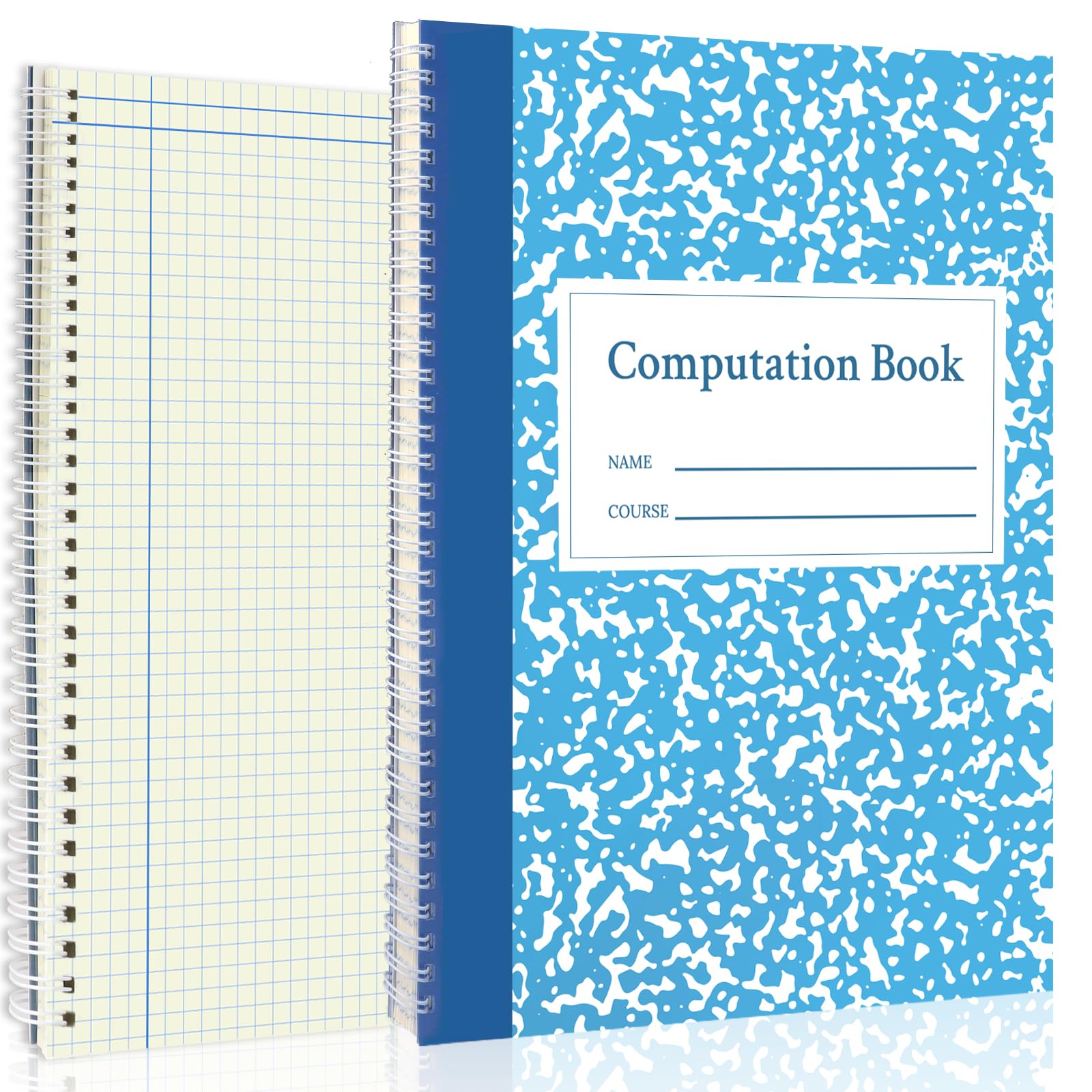 Amazon.com : SMAODSGN 2 Pack Computation Notebook 4x4 Quad Ruled Engineering Notebook 11-3/4" x ...