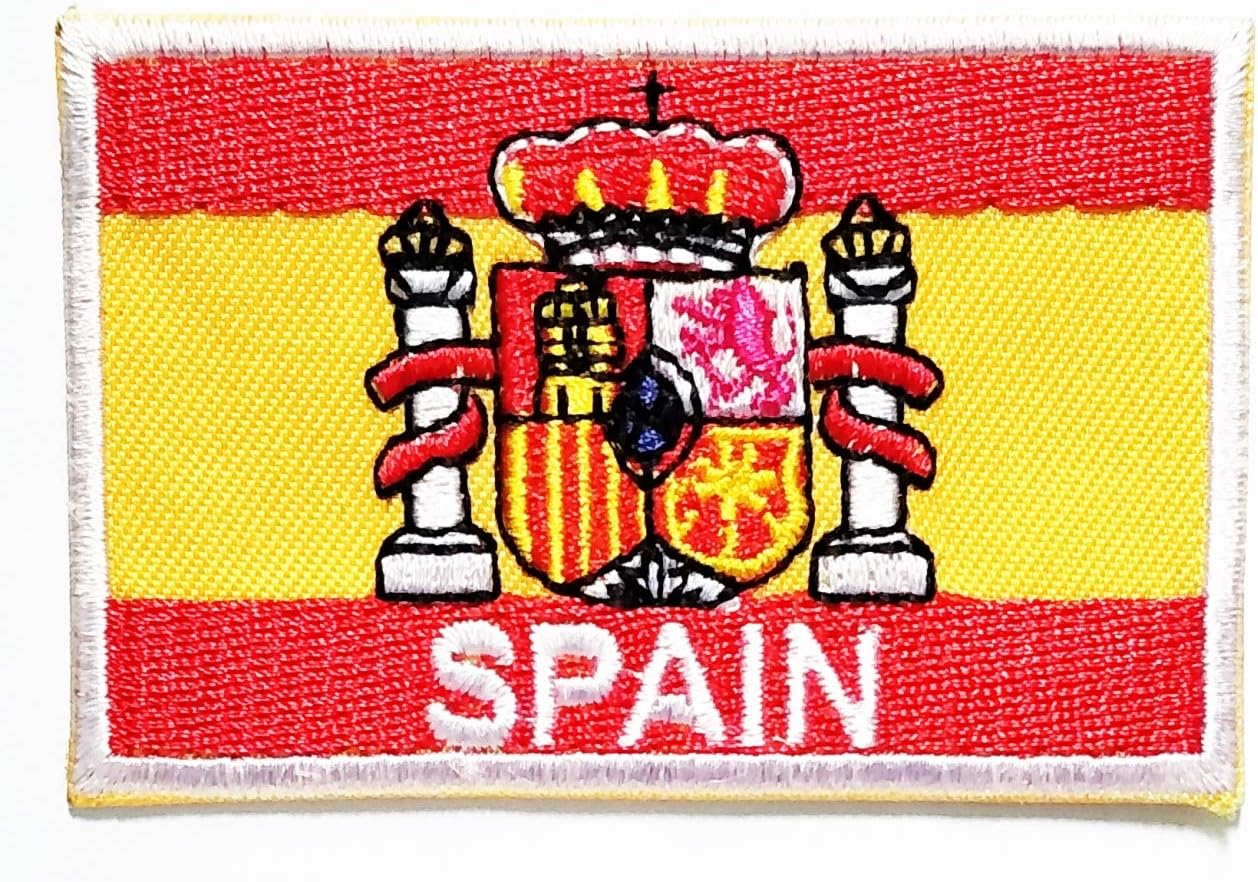 Amazon.com: Nipitshop Patches Spain Flag Embroidered Patch Spain Iron ...