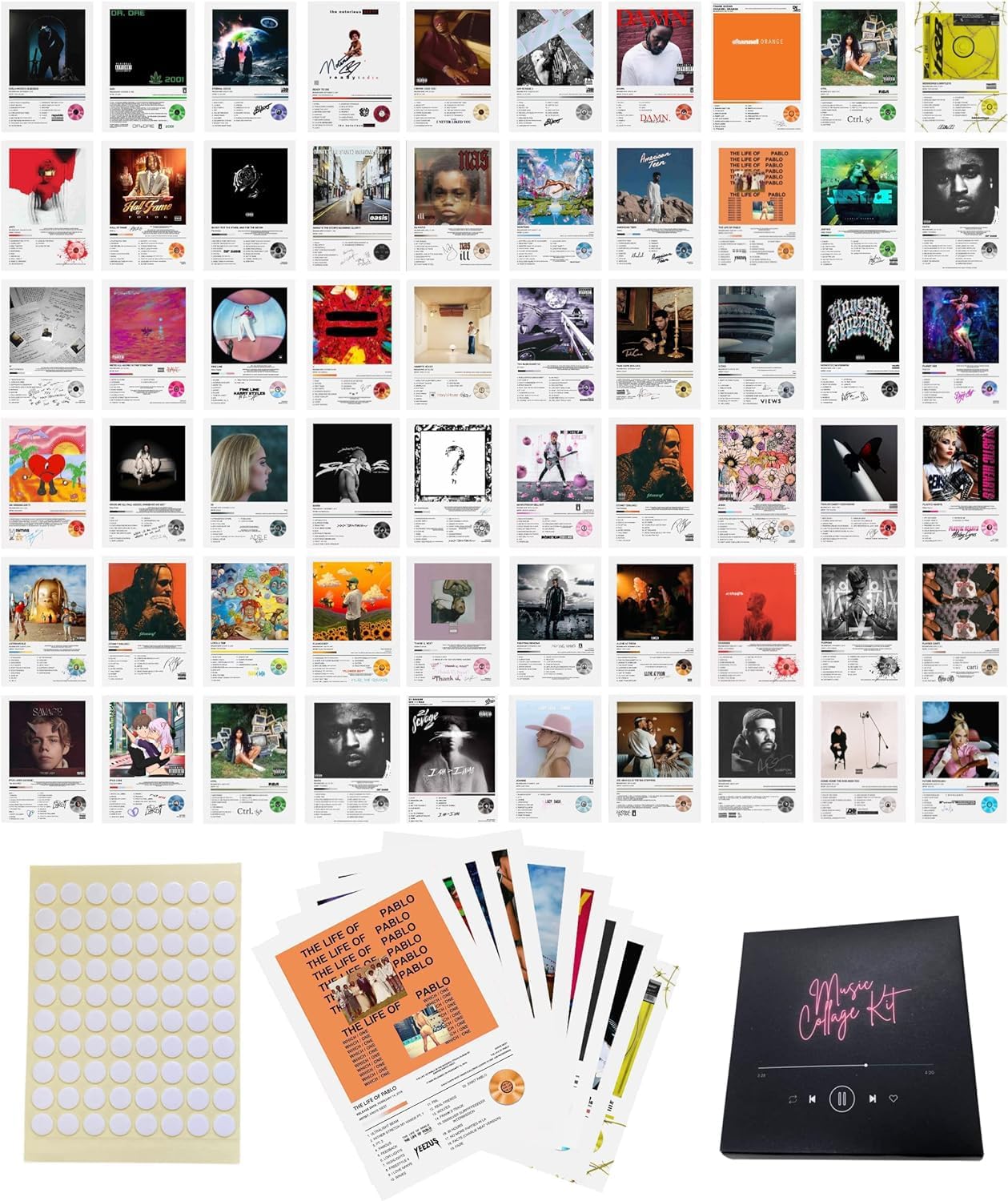 80 Print Album Covers | Unique Square Printed Photos 4x4 | Album Cover ...