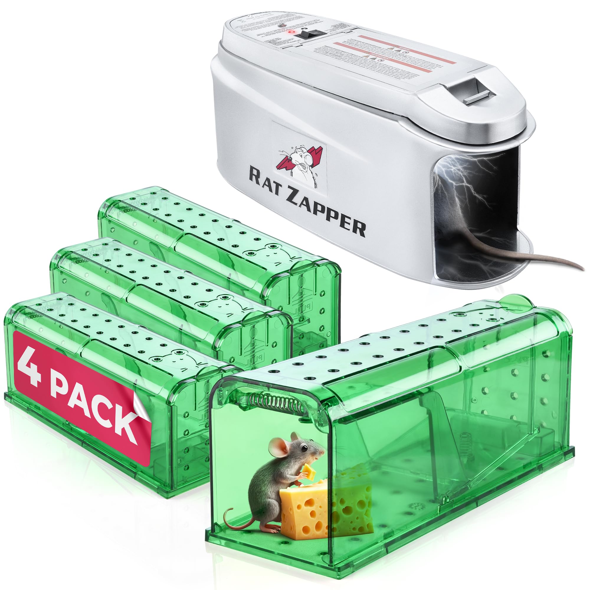 Amazon.com : Teal Elite Rat Zapper and 4 Pack Mouse Trap Bundle : Patio ...