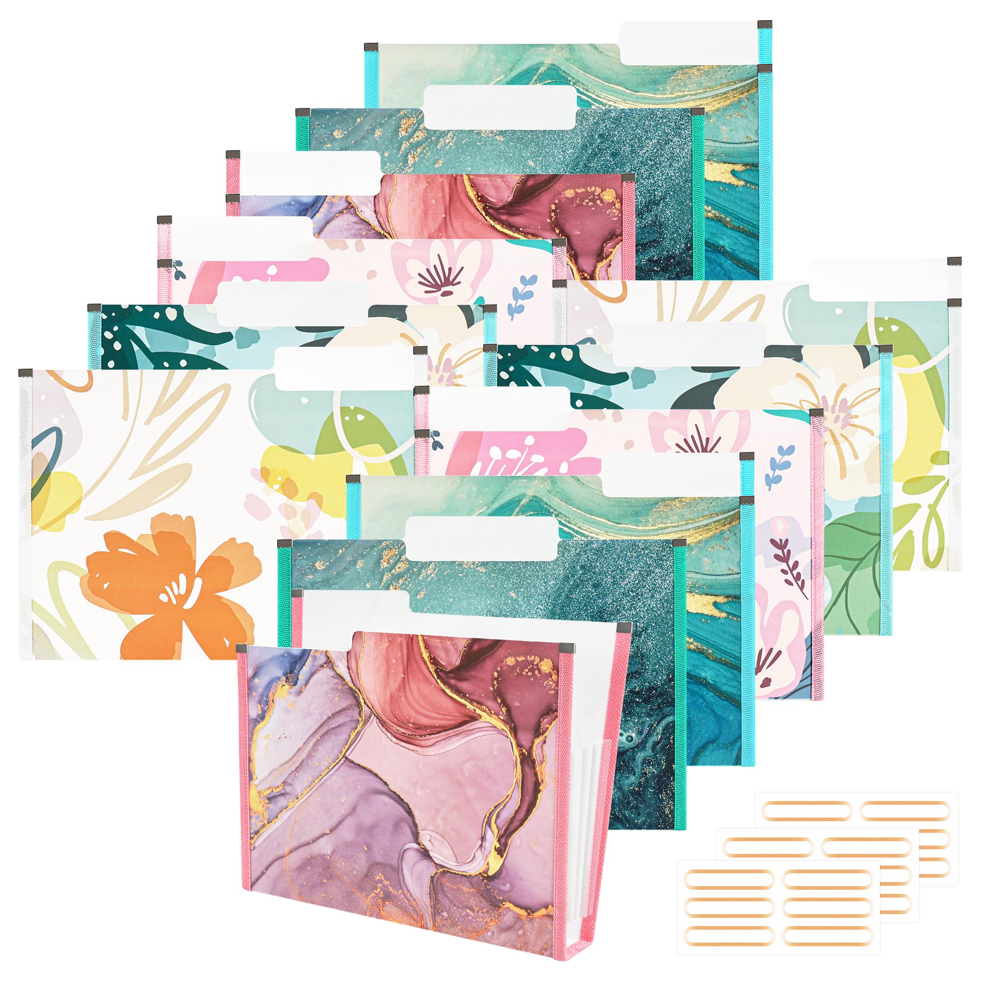 Amazon.com : Ospelelf Plastic Decorative File Folders Letter Size 8.5 x ...