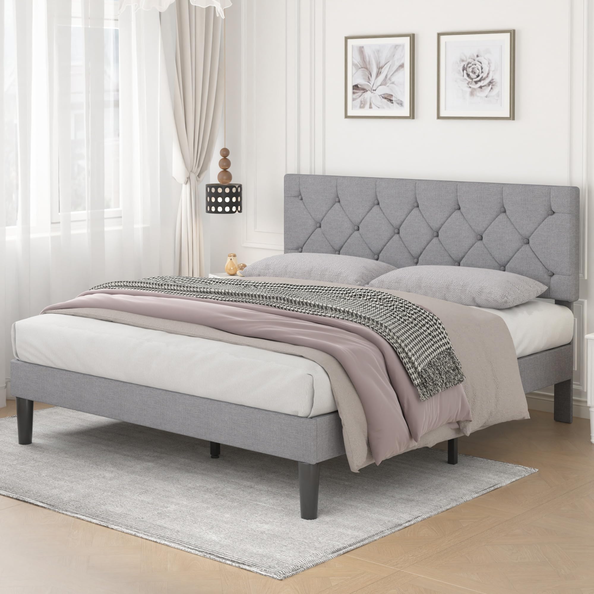Snapklik.com : VECELO Full Size Bed Frame