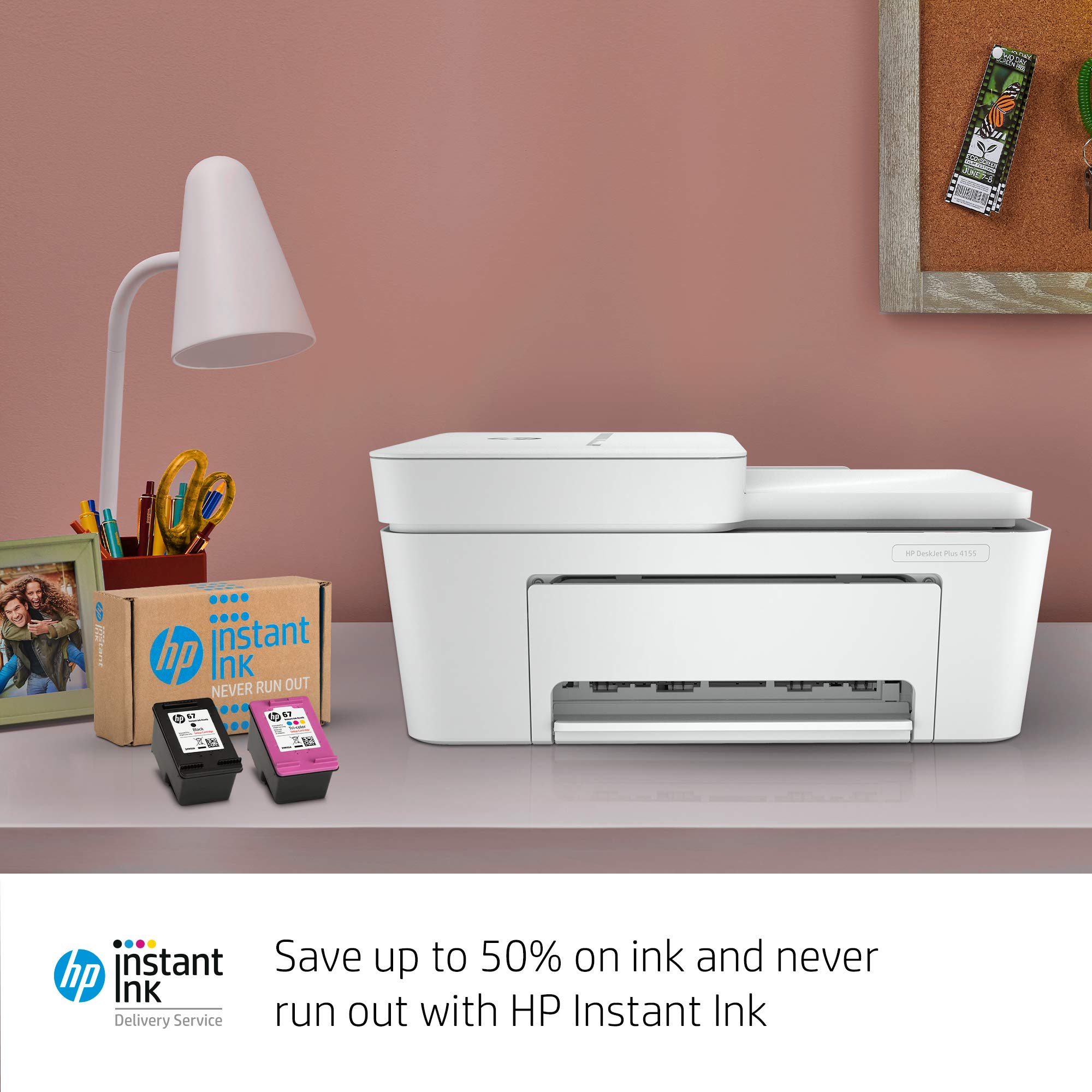 Buy HP DeskJet Plus 4155 Wireless All-in-One Printer, Mobile Print ...