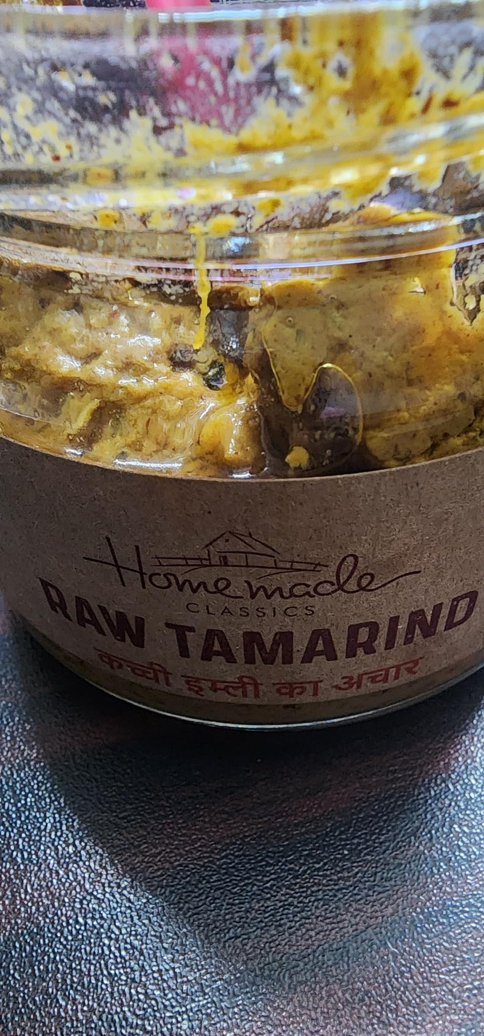 Nature's Trunk - Raw Tamarind Pickle, 300g, Glass Jar, Kachi Imli Ka ...