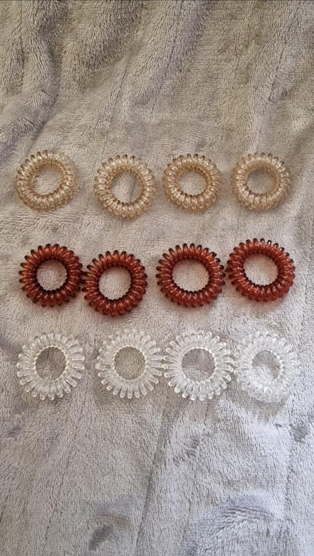 Sularpek 12 Pcs Spiral Hair Bobbles, Plastic Spiral Hair Ties, Spiral ...