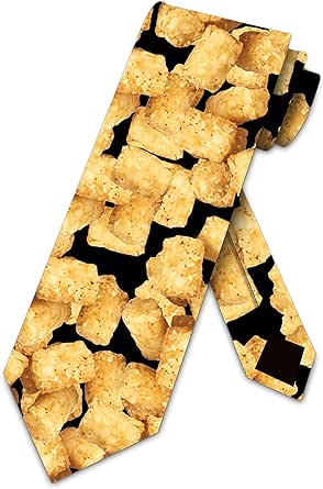 Amazon.com: Three Rooker Tater Tots Ties Mens Fast Food Necktie Food ...