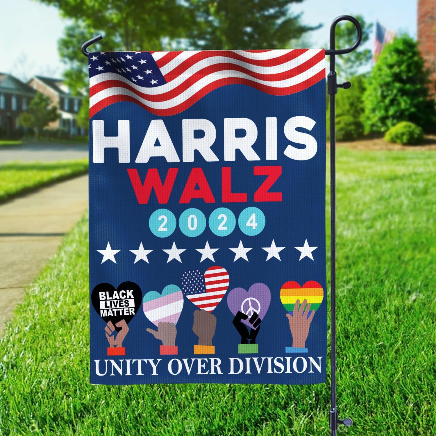 Amazon.com : Harris Walz Flag, Harris Walz Unity Over Division Flag ...