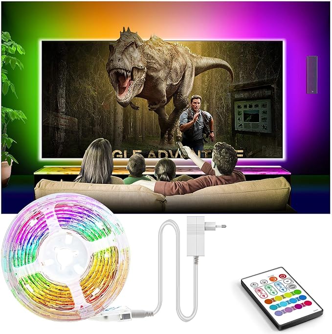 TV LED Backlights, Bason RGB Led Strip Light for 42-50 inch, 8.33ft ...