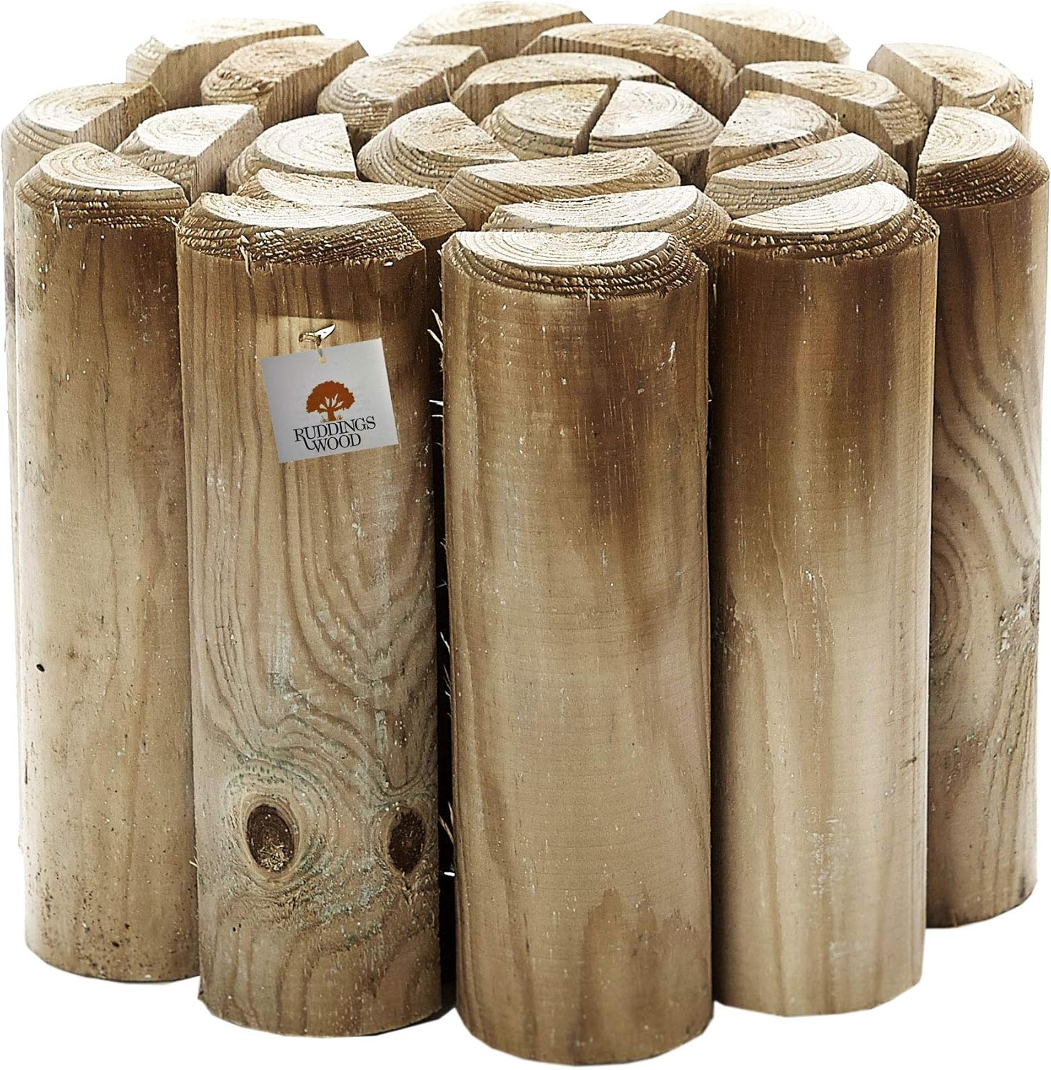 RUDDINGS WOOD 6" Log Roll Border Edging : Amazon.co.uk: Garden