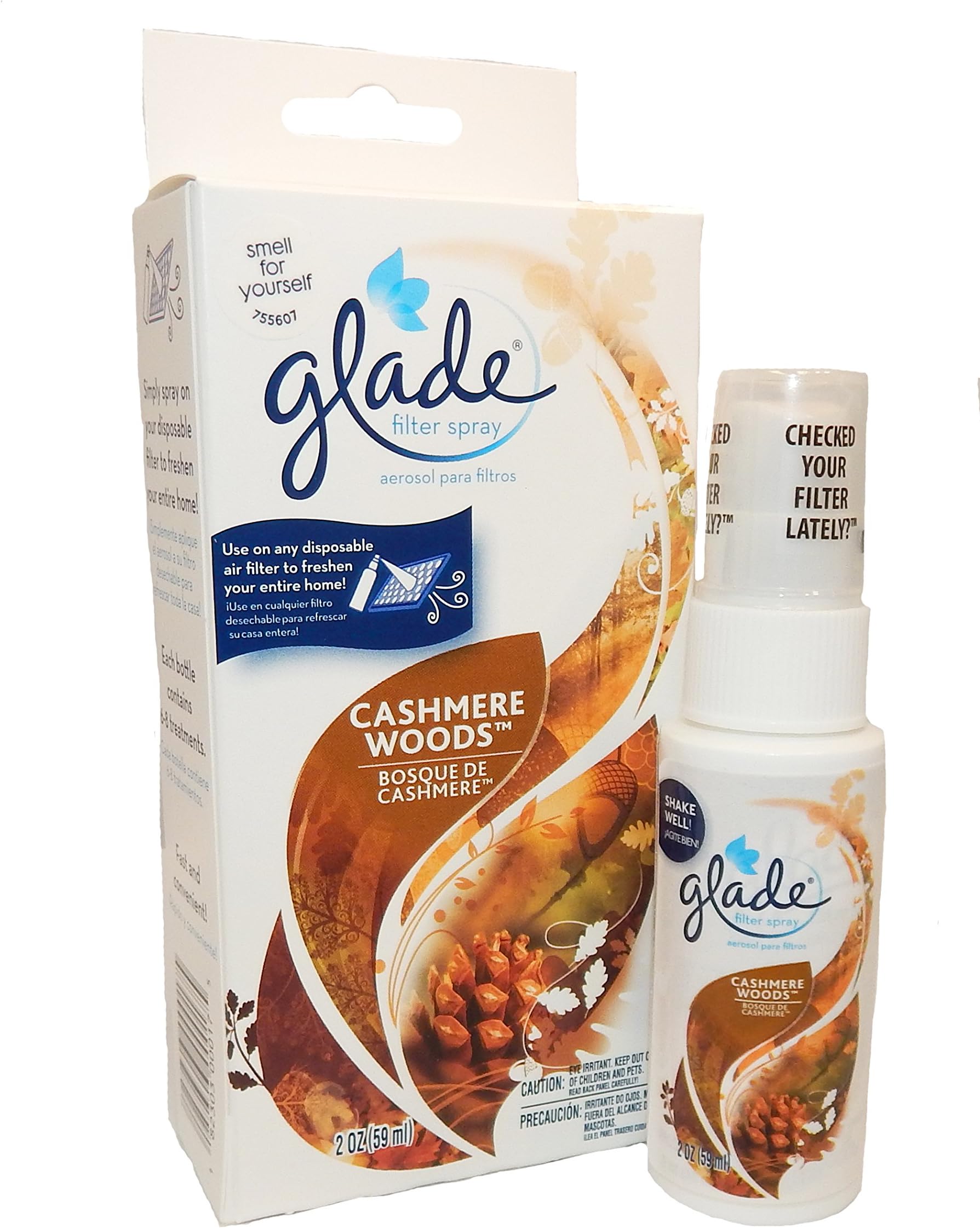 Amazon.com: Glade Scented Air Filter Spray, Cashmere Woods, 2 oz, FSCM ...