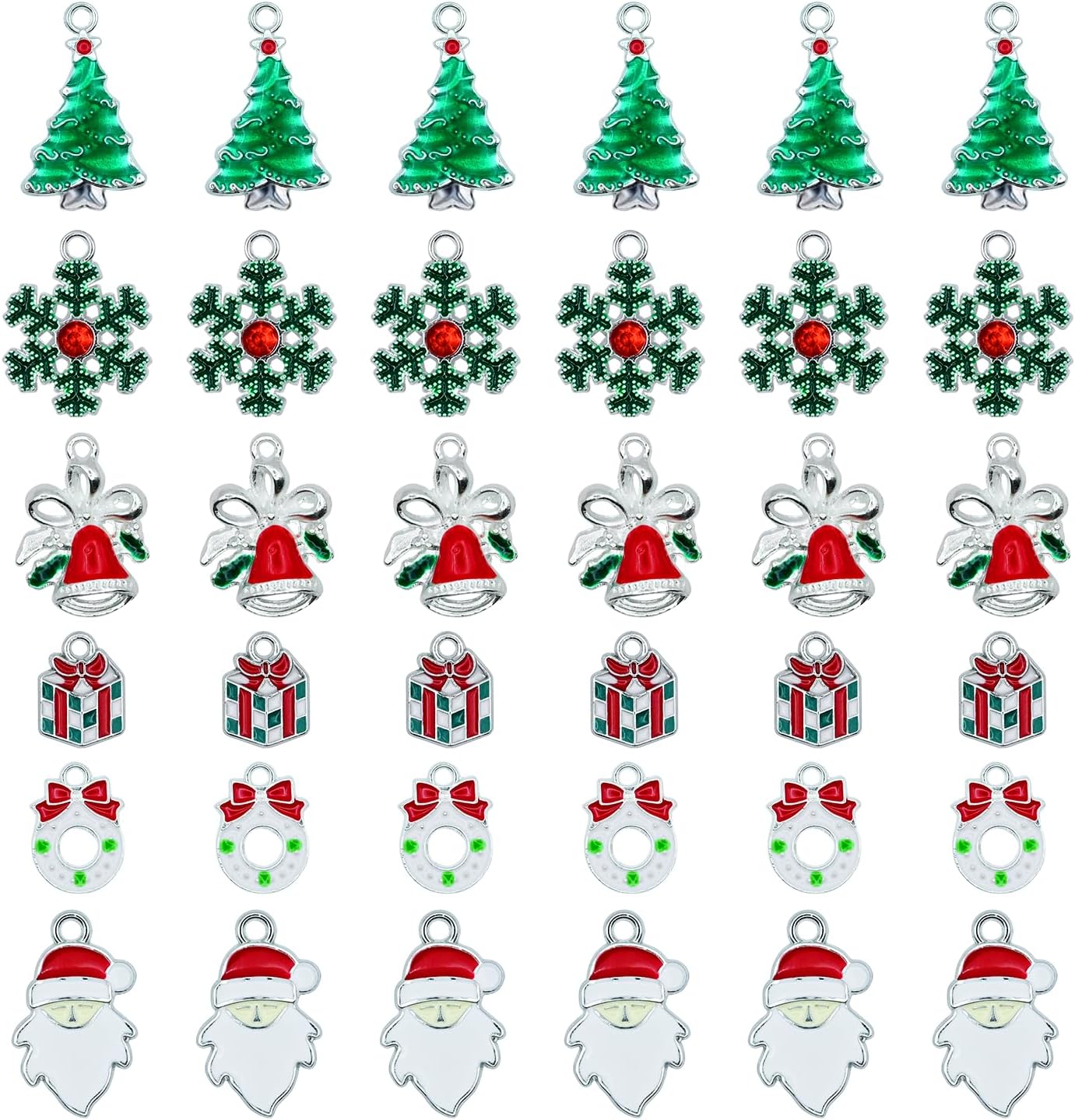 Amazon.com: JACOOL 60 Pieces Christmas Charms Pendants for Jewelry ...
