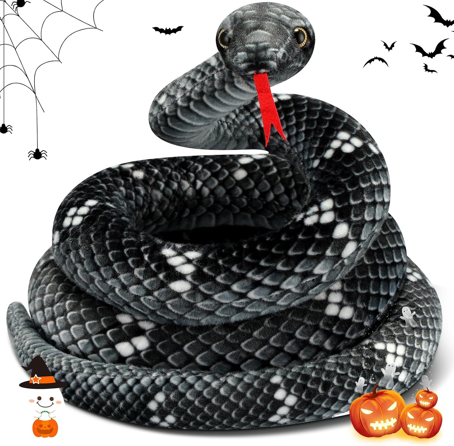 Amazon.com: Hiboom Giant Snake Plush Large Stuffed Animal Snake ...