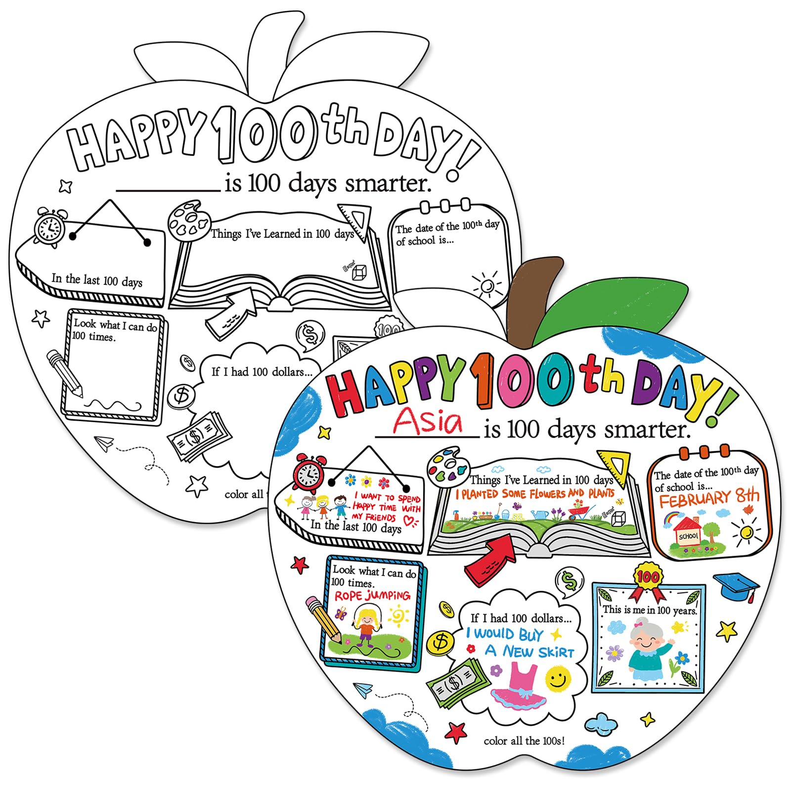 Printable Coloring 100th Day Of School Coloring Pages 100th Day Of