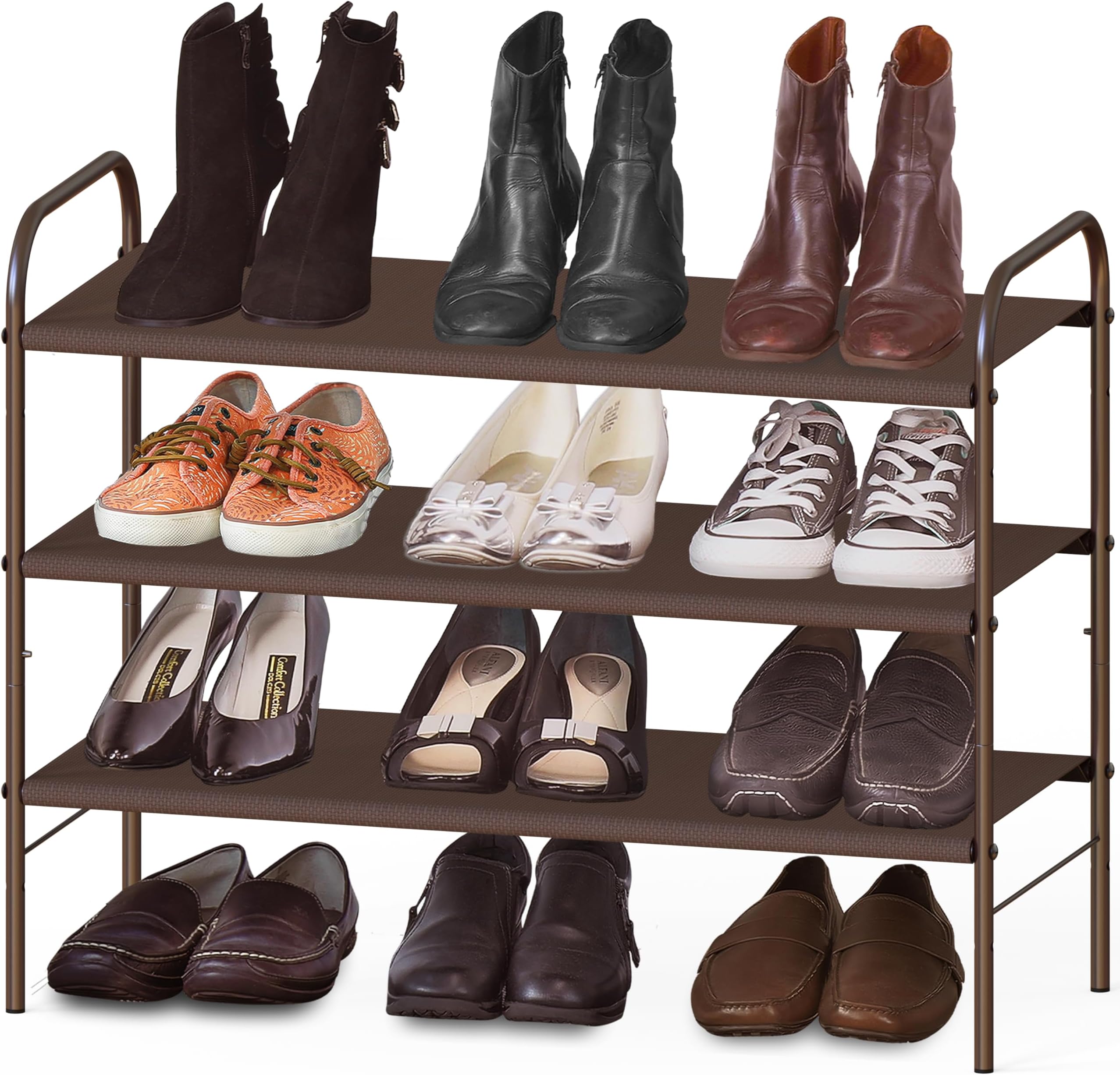 SimpleHouseware 3-Tier Shoe Racks Storage Organizer, Bronze : Amazon.ca ...