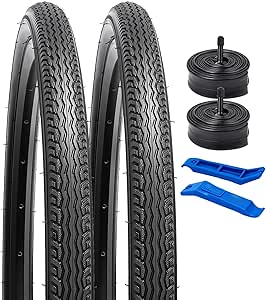 Amazon | YunSCM 2本セット,20x1.75 タイヤ,20x1.75 47-406 自転車タイヤ+ 20x1.5/1.75 自転車チューブ 米式バルブ32mm+ タイヤレバー ...