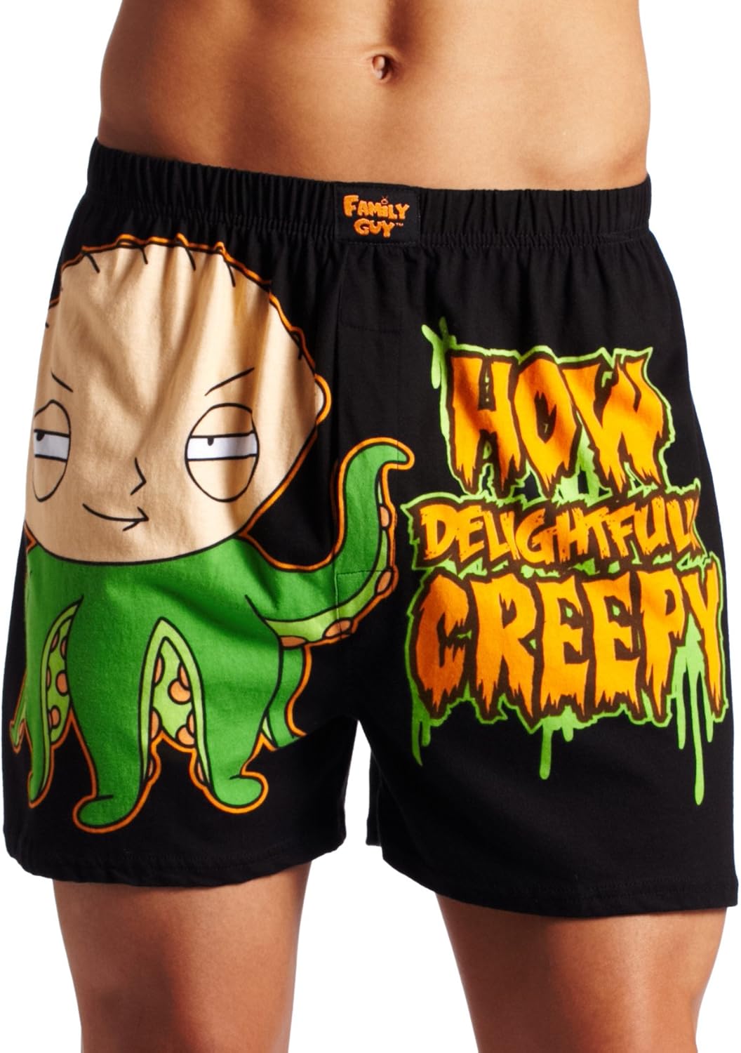Briefly Stated Men's Family Guy Stewie Delightfully Creepy Boxer, Multi ...