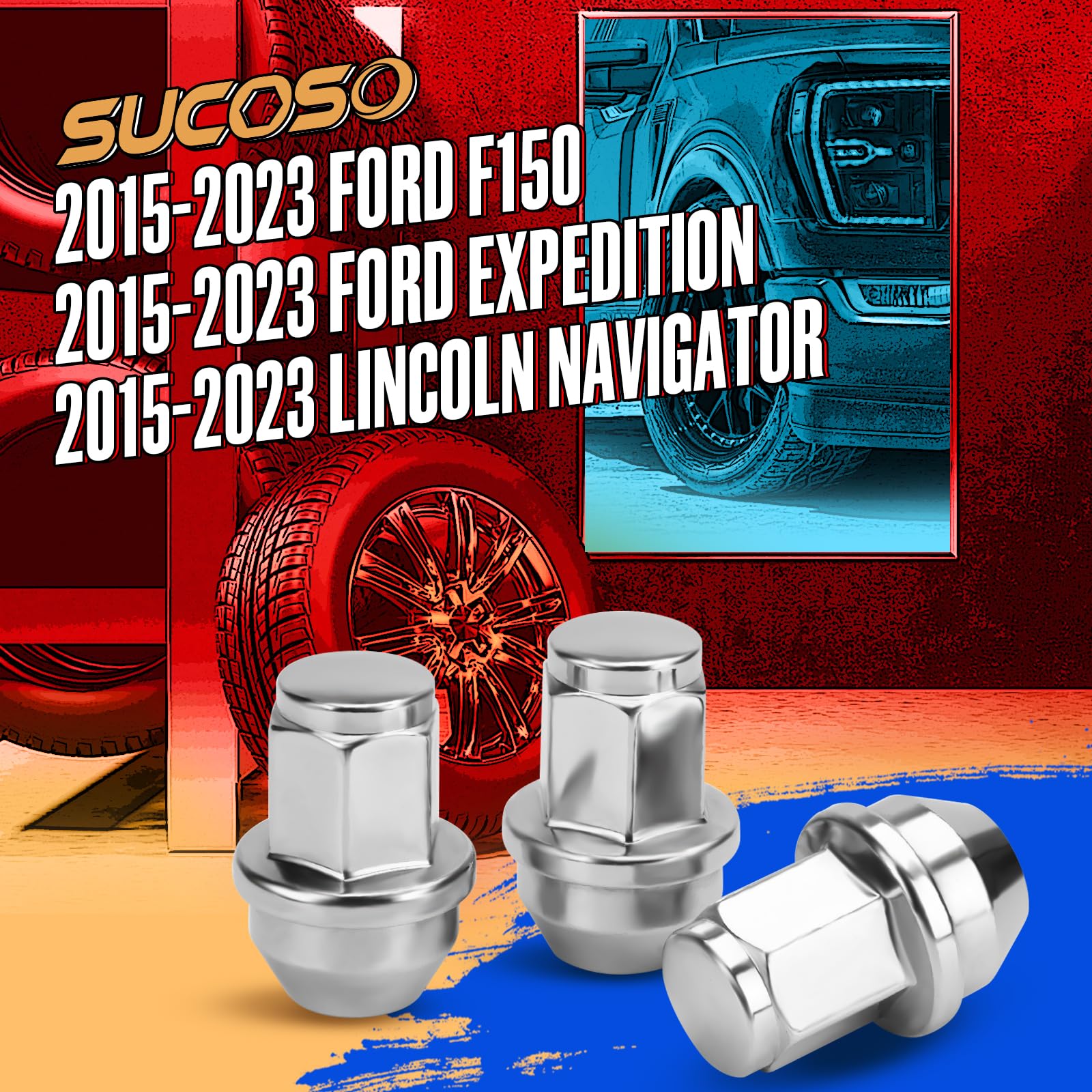 Snapklik.com : 14x1.5 Lug Nuts For F150, OEM Stock Solid One Piece ...