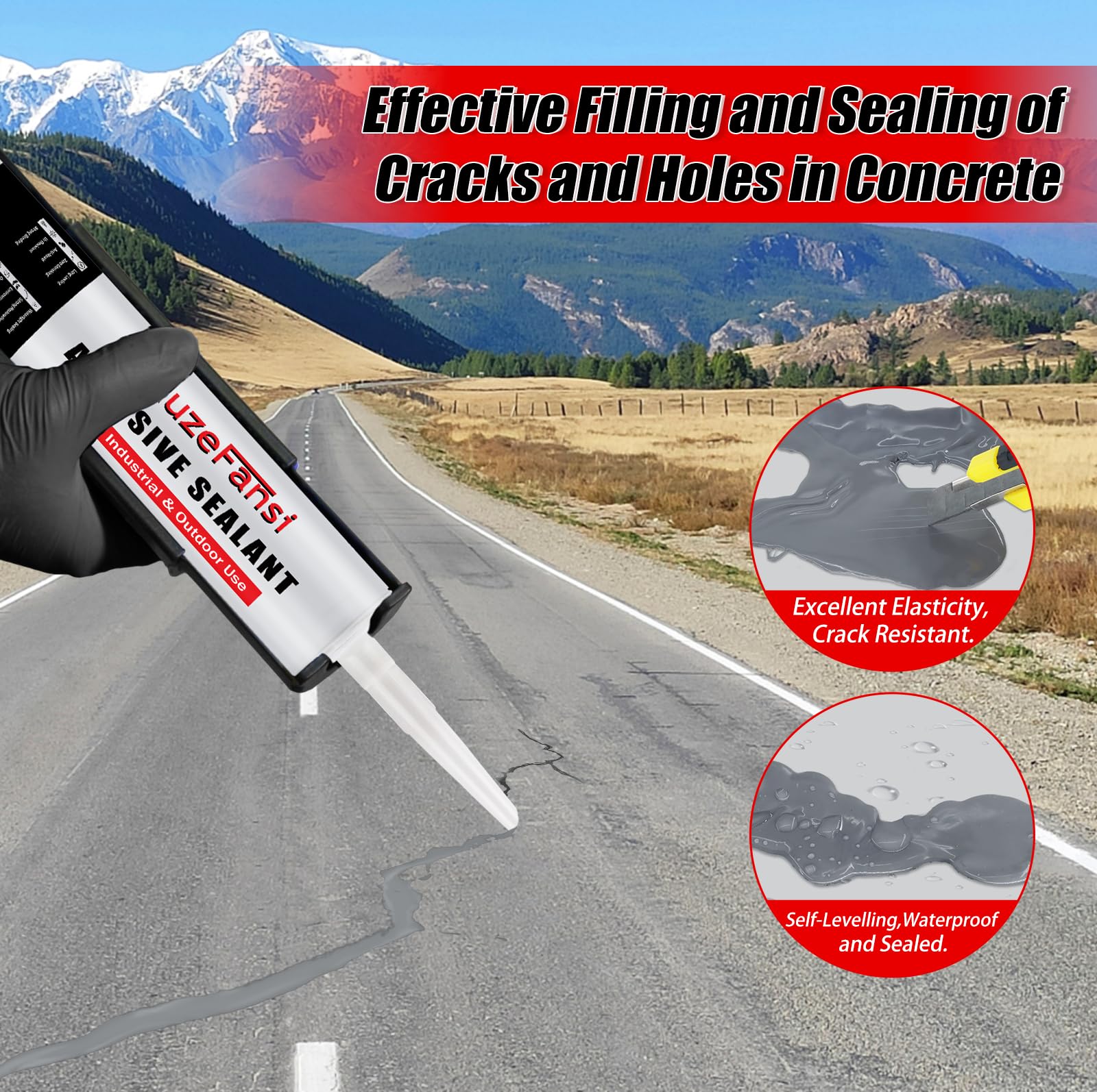 Snapklik.com : MuzeFansi Concrete Crack Filler And Sealant Self ...
