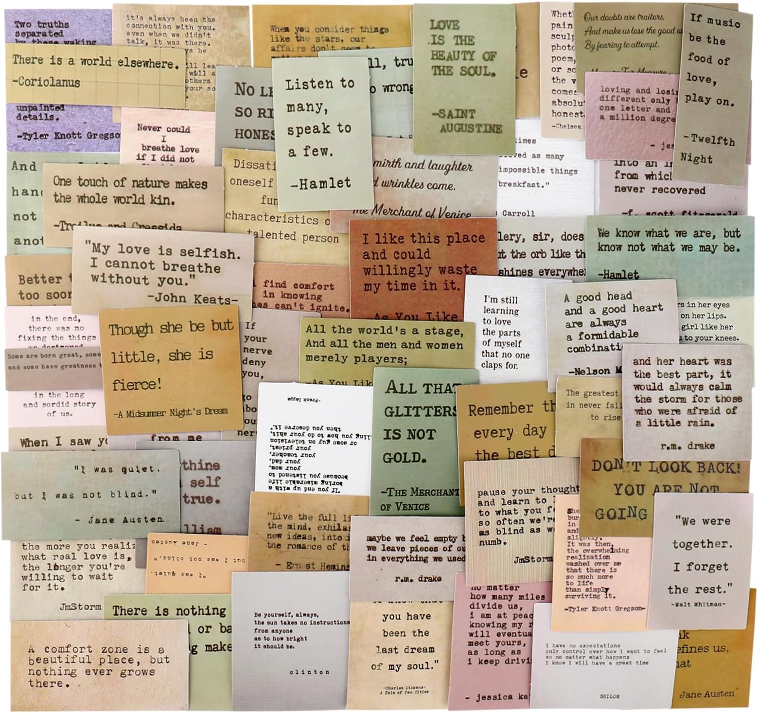 Amazon.com: Guiqulai 360 Pcs Vintage Inspirational Quotes Stickers ...