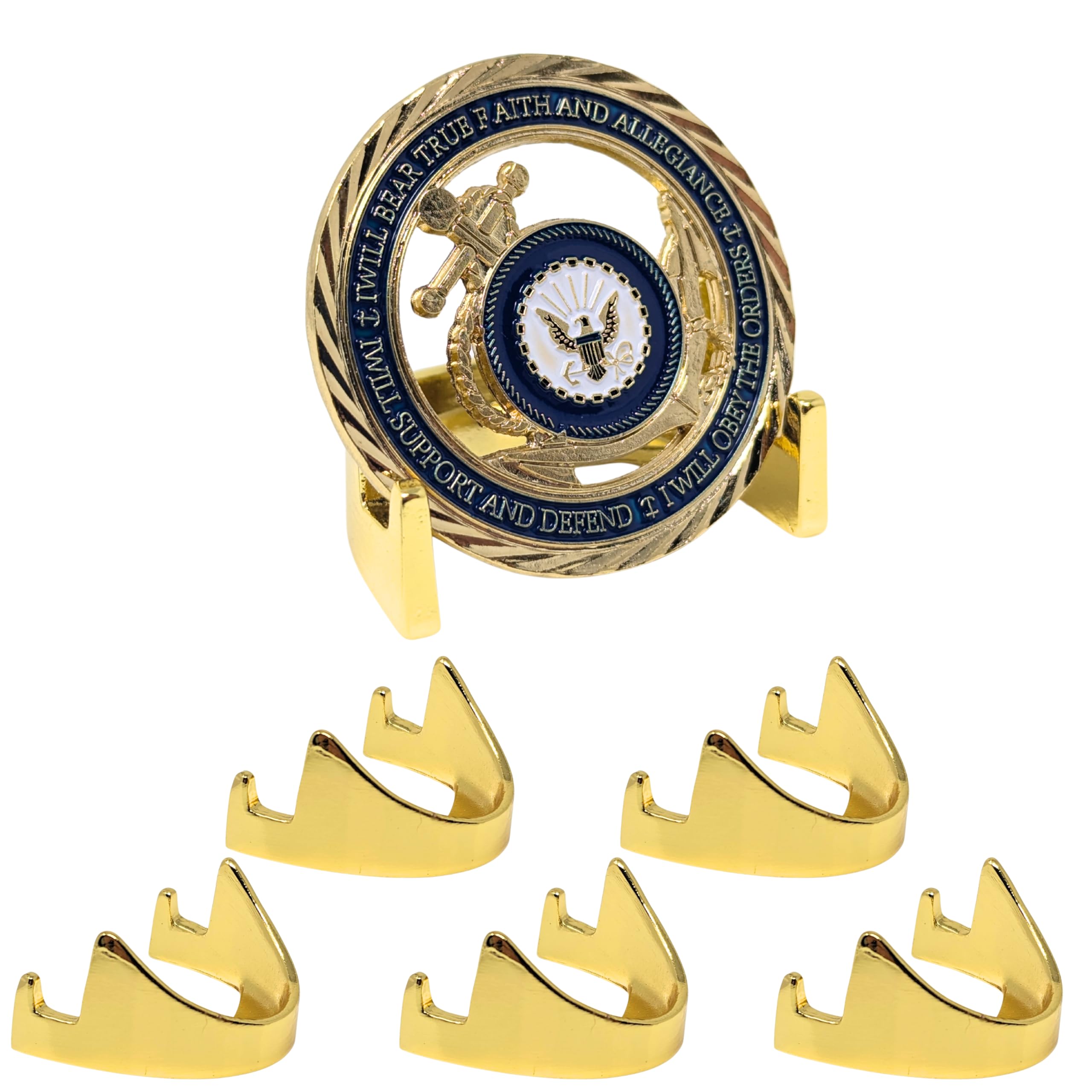 Amazon.com: Military Challenge Coin Display Stand - Solid Metal with ...