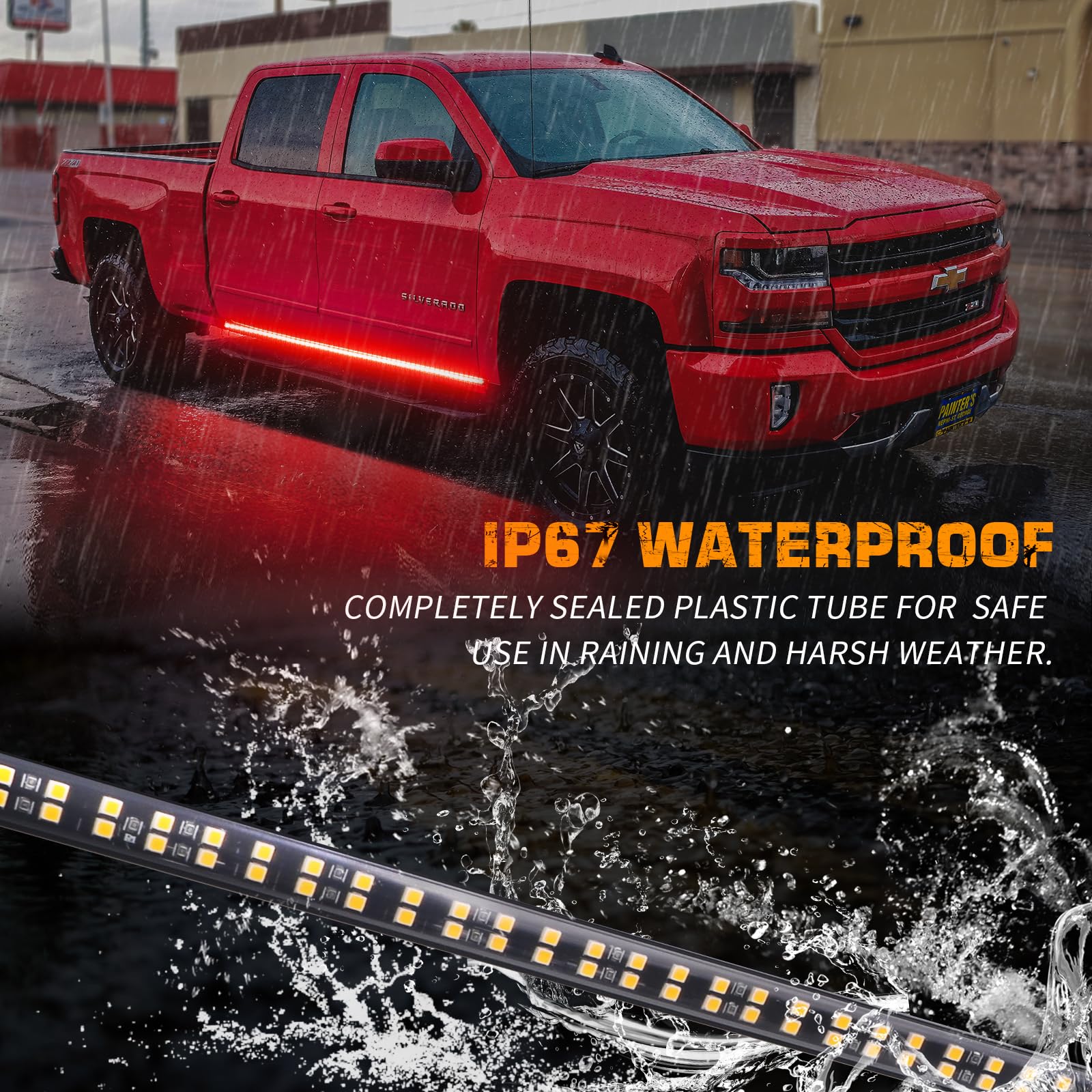 Snapklik.com : 2PCS 70 Inch Truck Red Emergency Lights Strip 864 LED ...