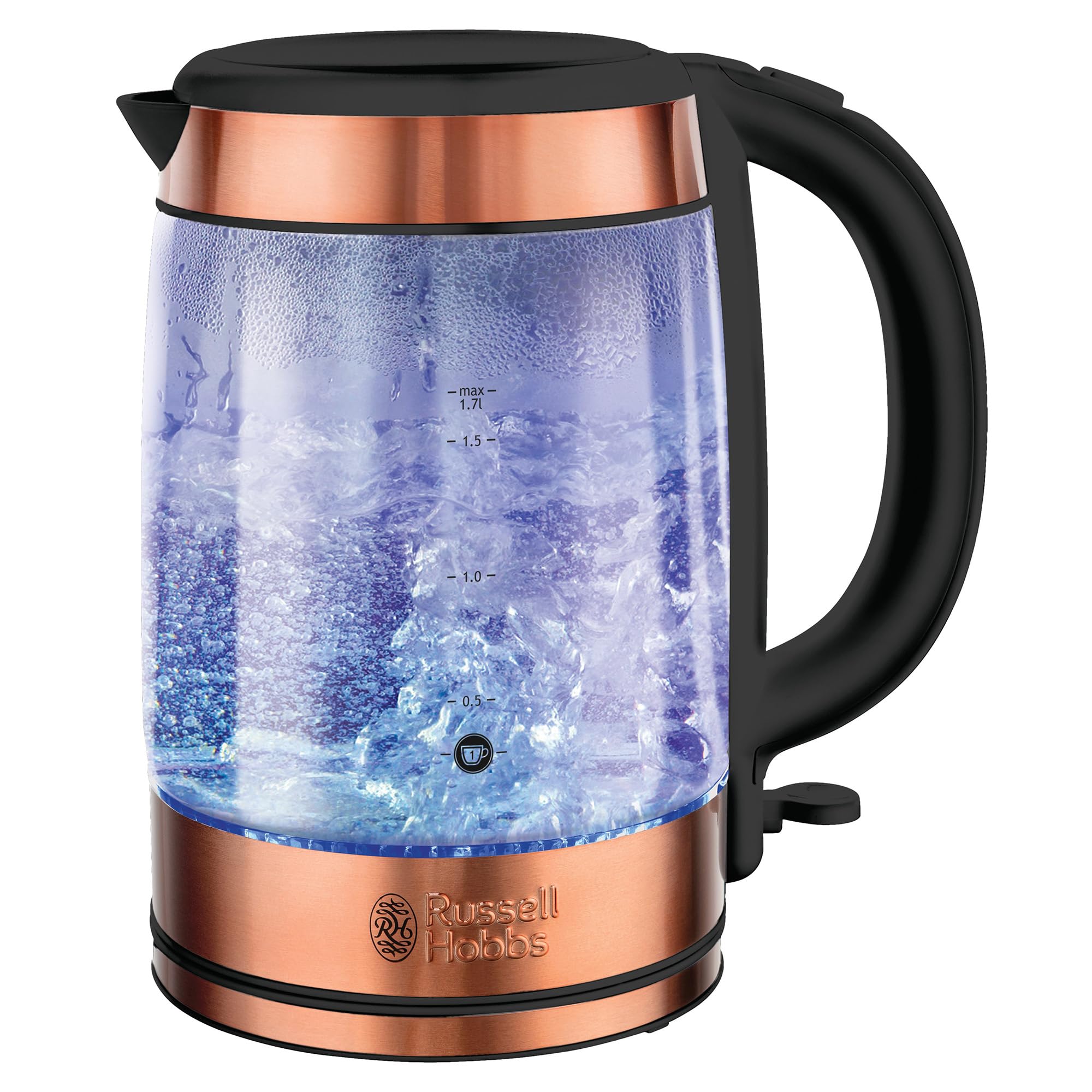 Russell Hobbs Brooklyn Glass Kettle, RHK172, BPA Free, Fast Boil, 1.7 L ...