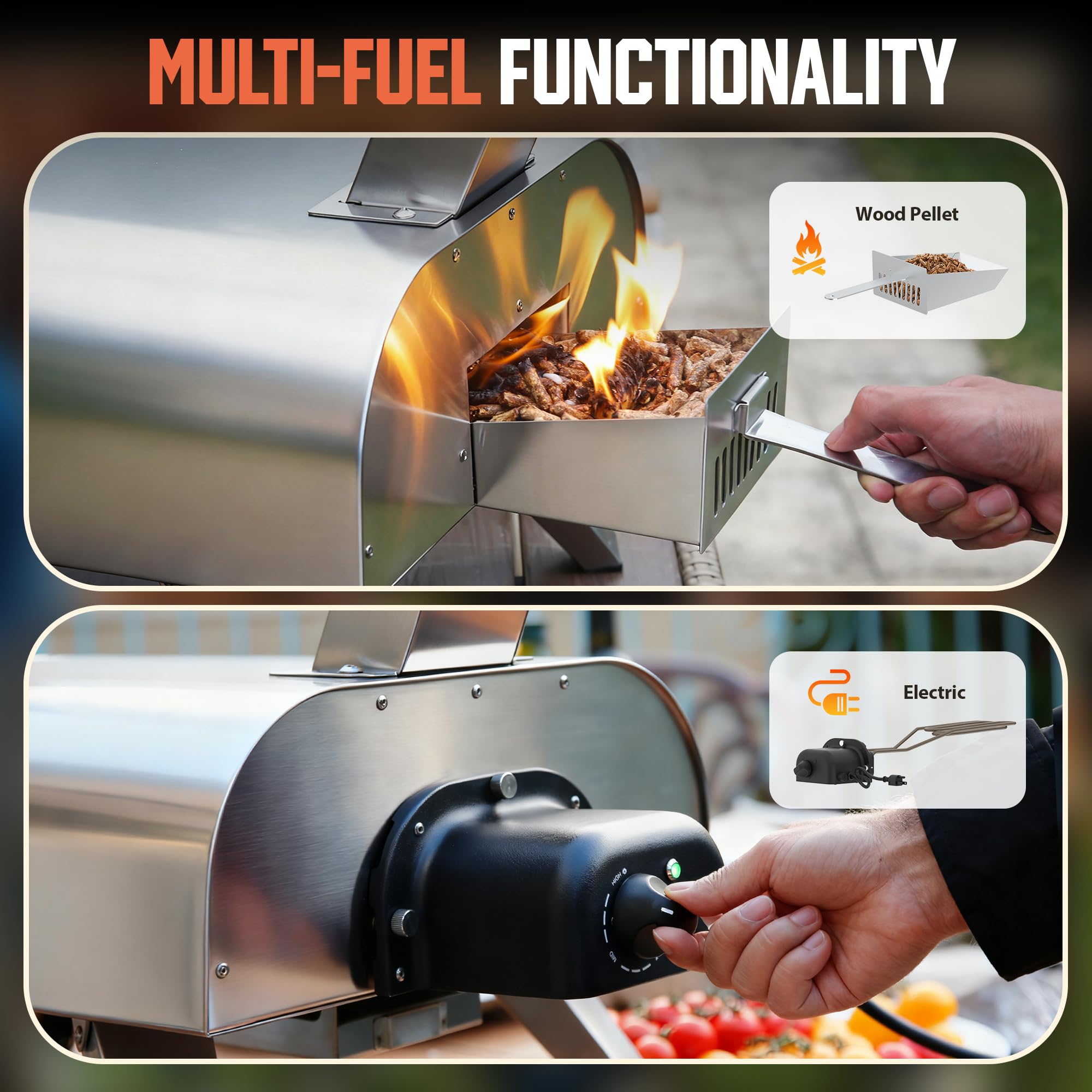 BIG HORN OUTDOORS 12" Dual Fuel Pizza Oven Review: Electric & Wood ...