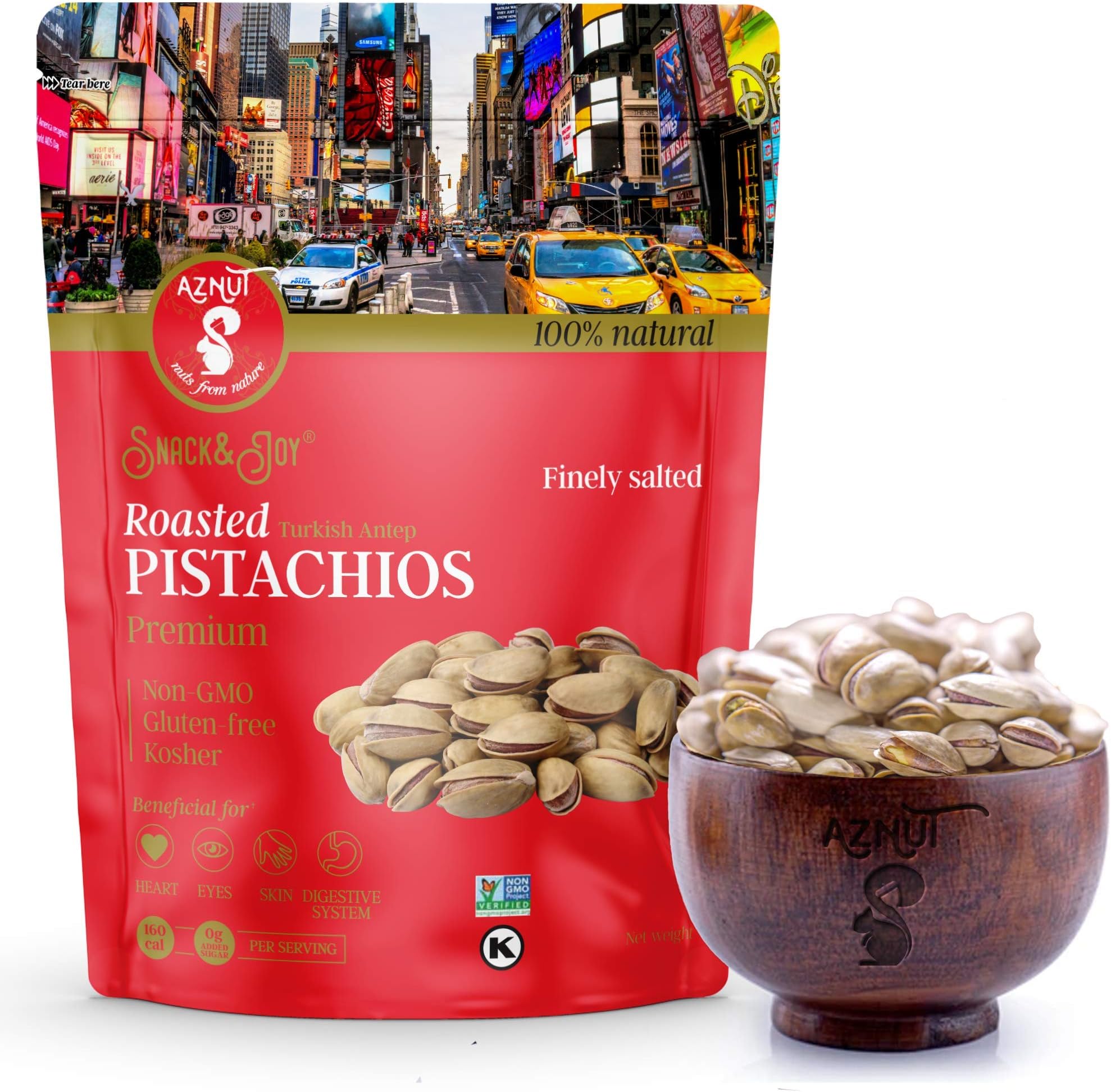 Amazon.com : Roasted & Salted Antep Turkish Pistachios (2 Pound ...