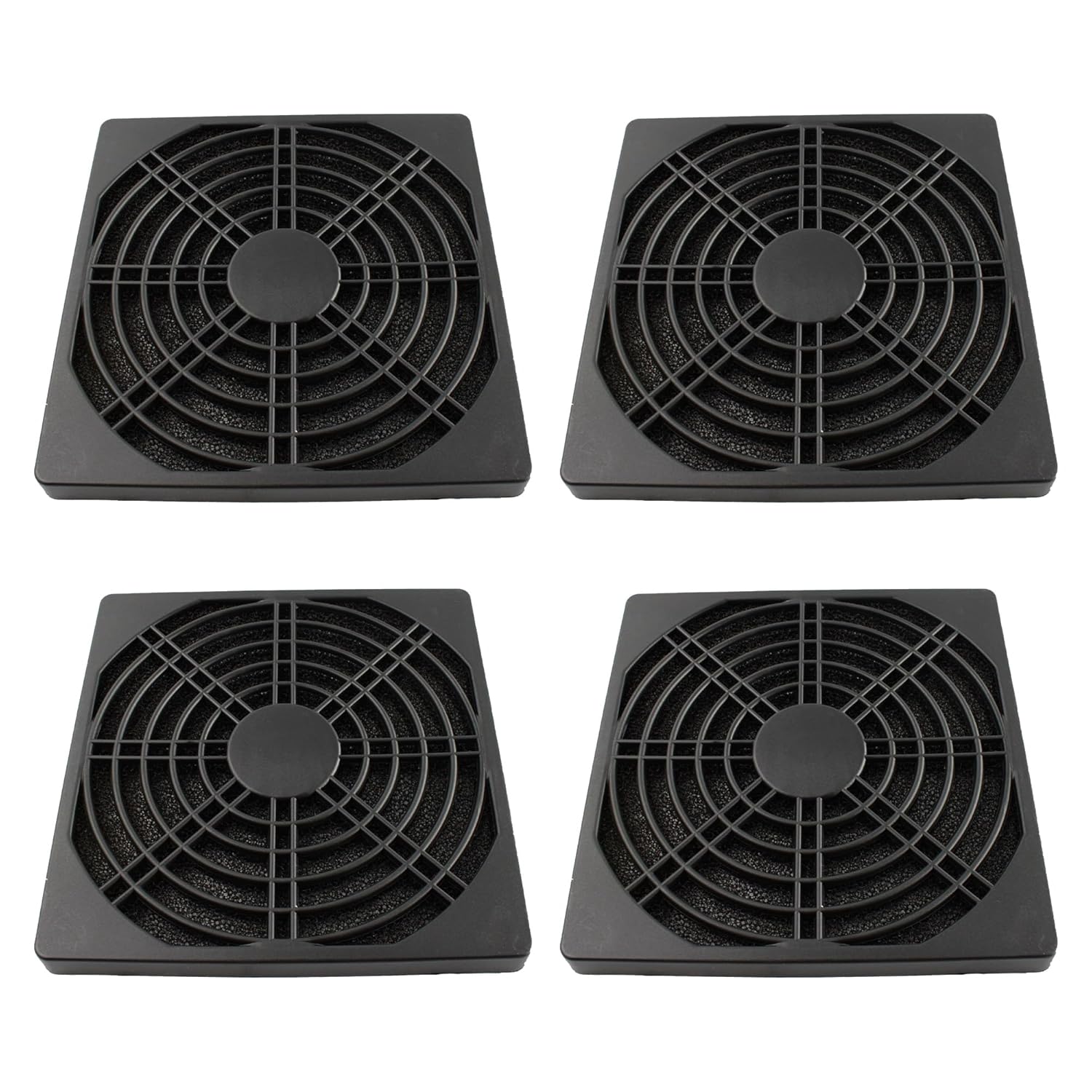 Amazon.com: Adyoney 4 Pcs 120mm Black Square Plastic Cooling Fan Filter ...
