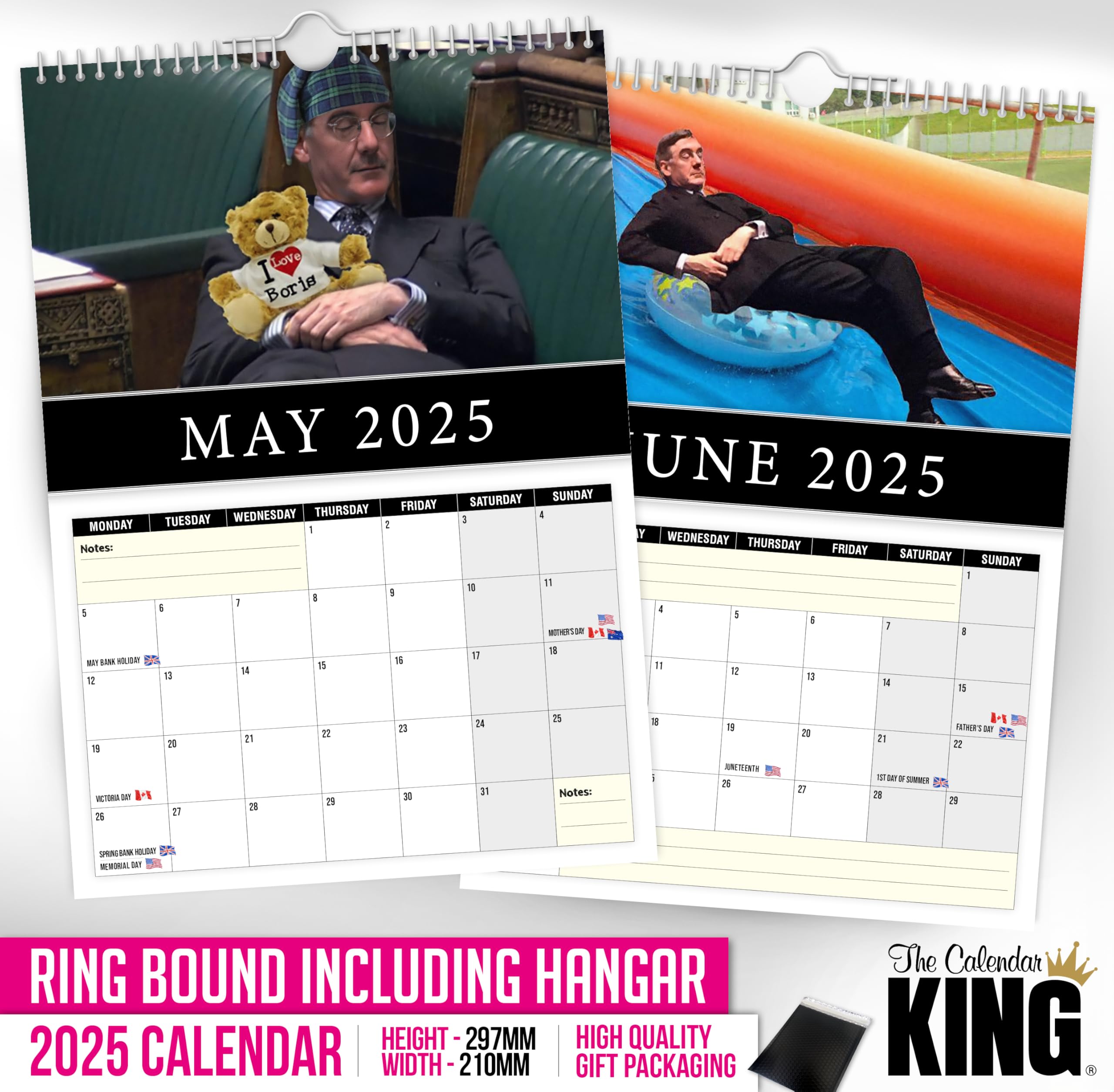 The Calendar King // Jacob Rees-Mogg – A4 Size 2025 Wall Calendar ...