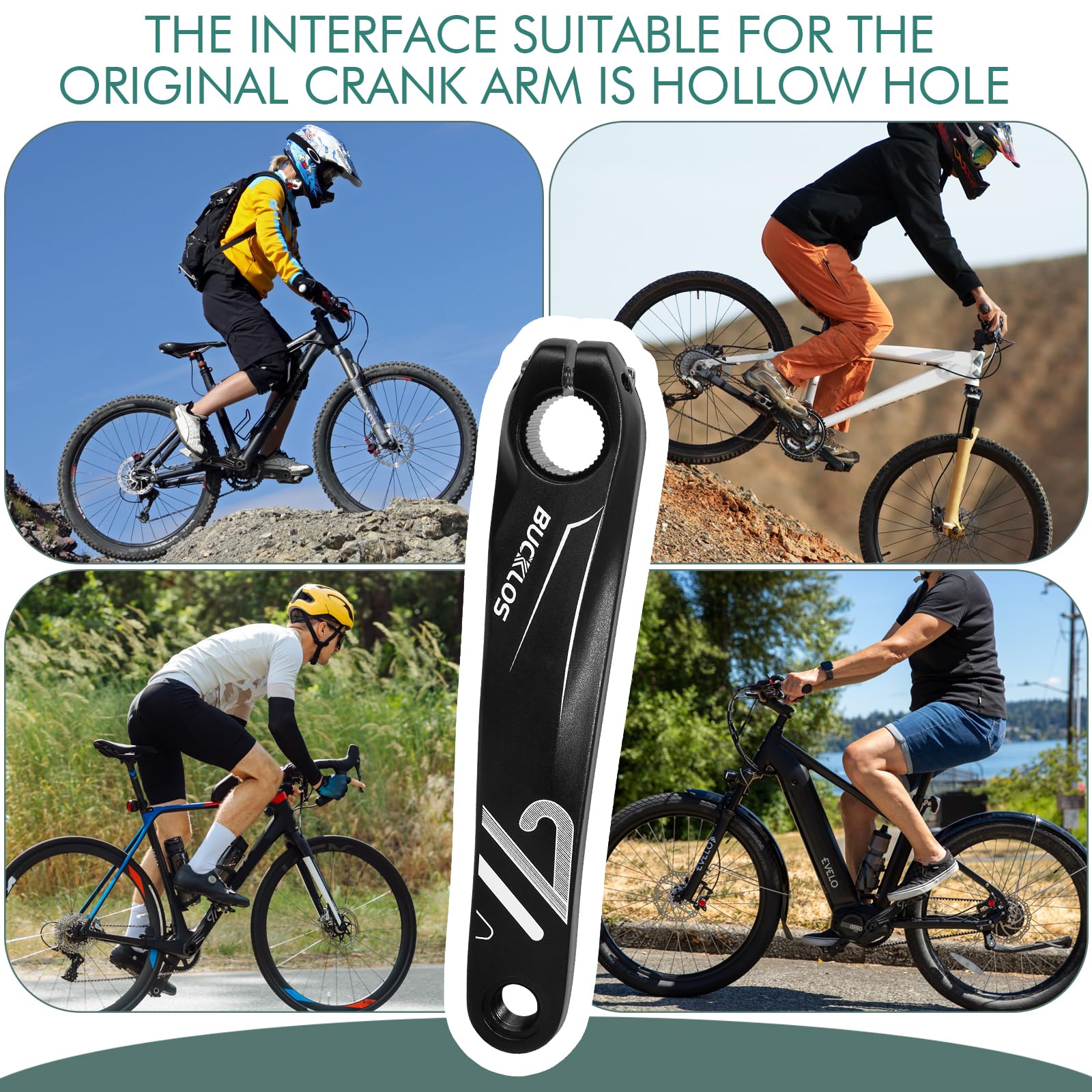 Snapklik.com : Ebike Mountain Bike Square/Diamond/Hollow Crank Arm ...