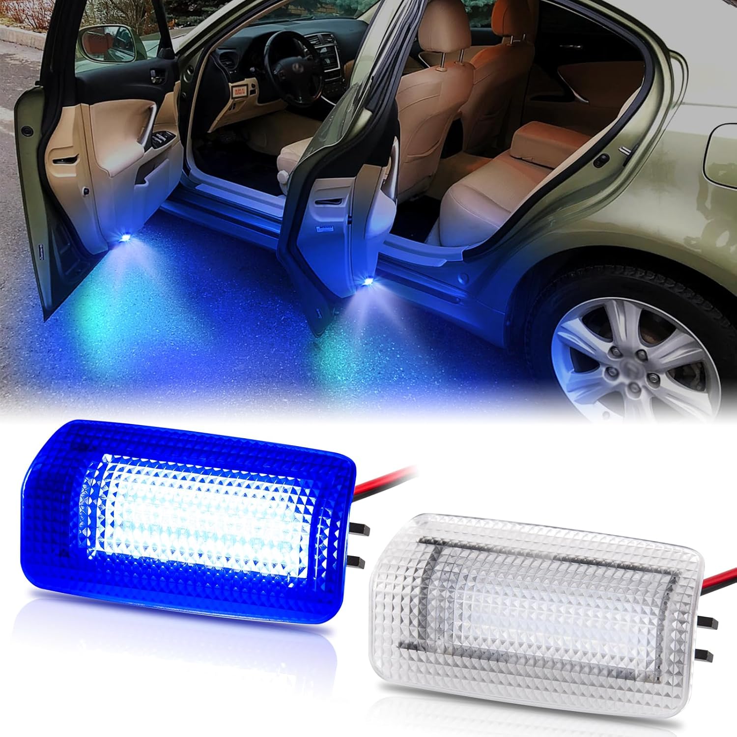 Amazon.com: Blue LED Side Door Courtesy Light 2PCS Welcome Courtesy ...
