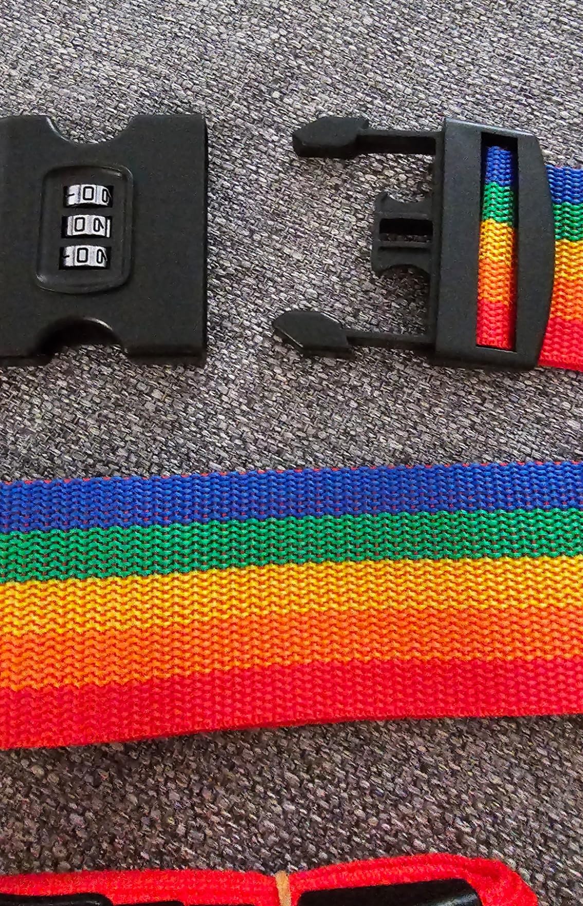 Yimomoyi Luggage Straps 4 Pack, Heavy Duty Lockable Suitcase Straps ...