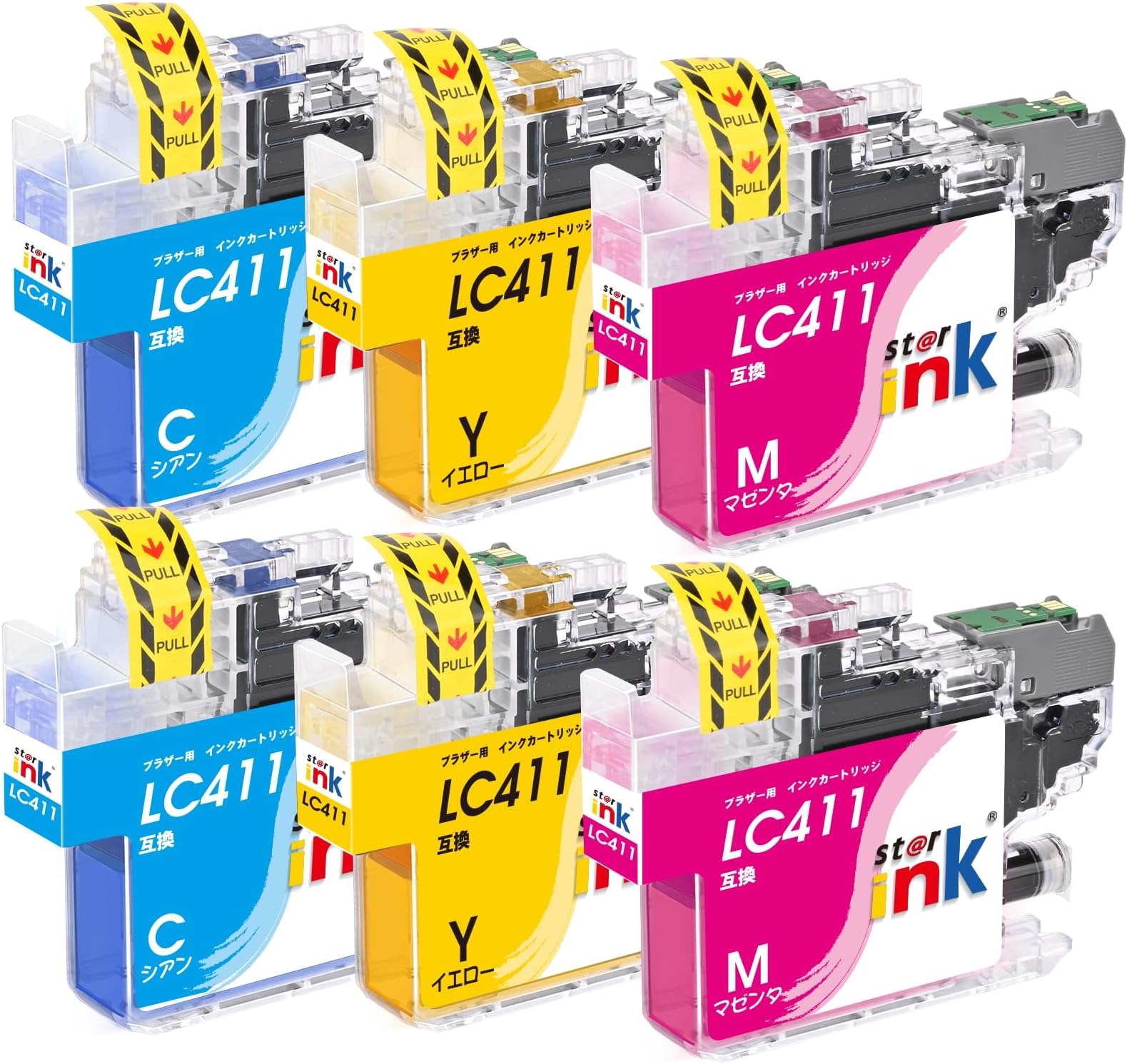 Amazon.co.jp: 【Shower】 LC411-4PK ブラザー(brother)用 LC411 互換インク LC411BK ブラック LC411C シアン LC411M マゼンタ ...