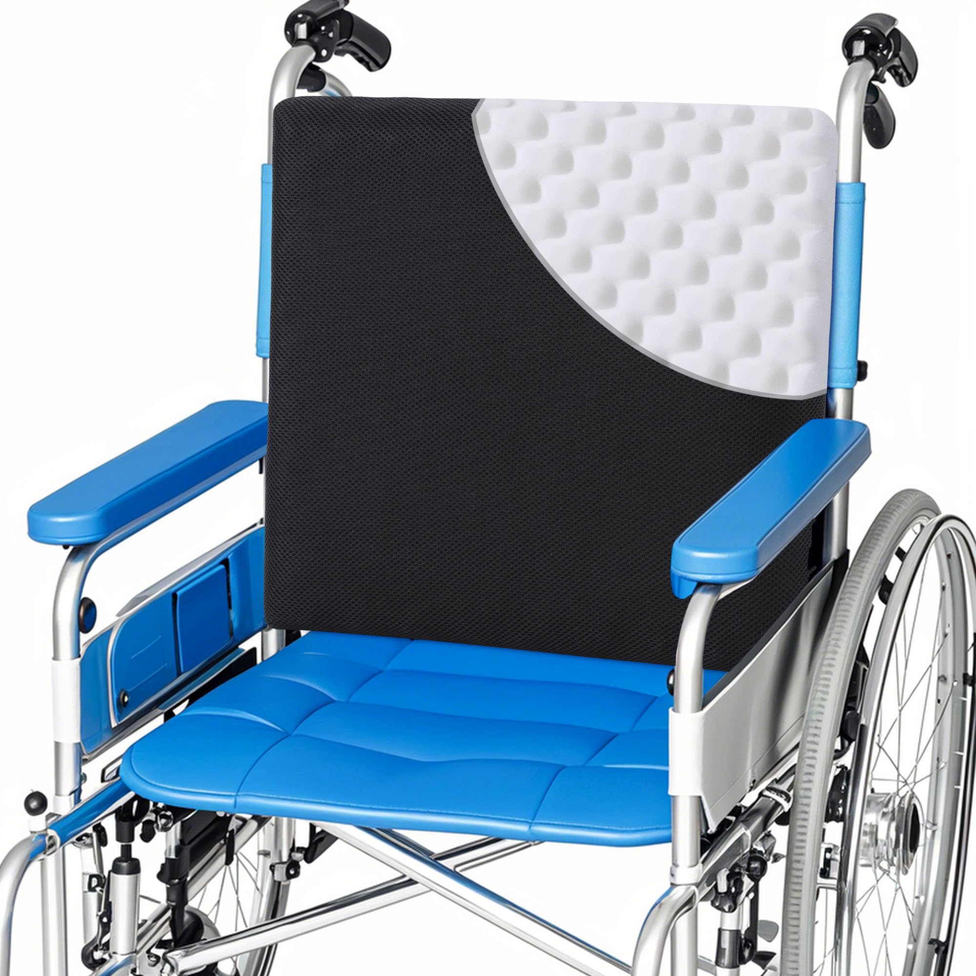 Amazon.com: MABOZOO Wheelchair Back Cushion, 18"x17"x2.4" Lumbar ...