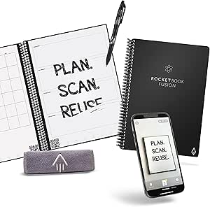 Amazon.com: Rocketbook Planner & Notebook, Fusion : Reusable Smart ...