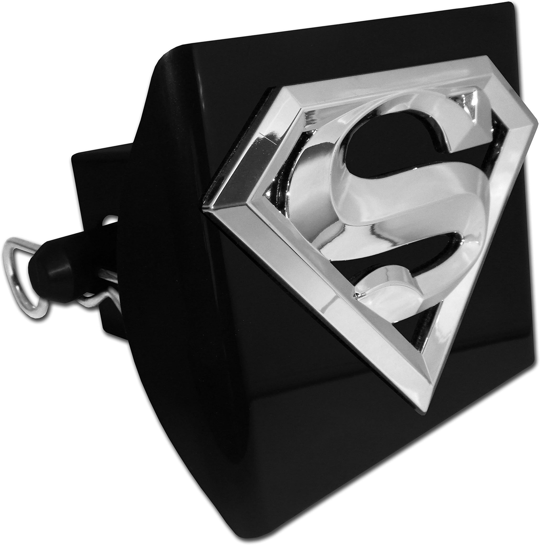 Amazon.com: Superman Chrome and Black Plastic Hitch Cover : Automotive