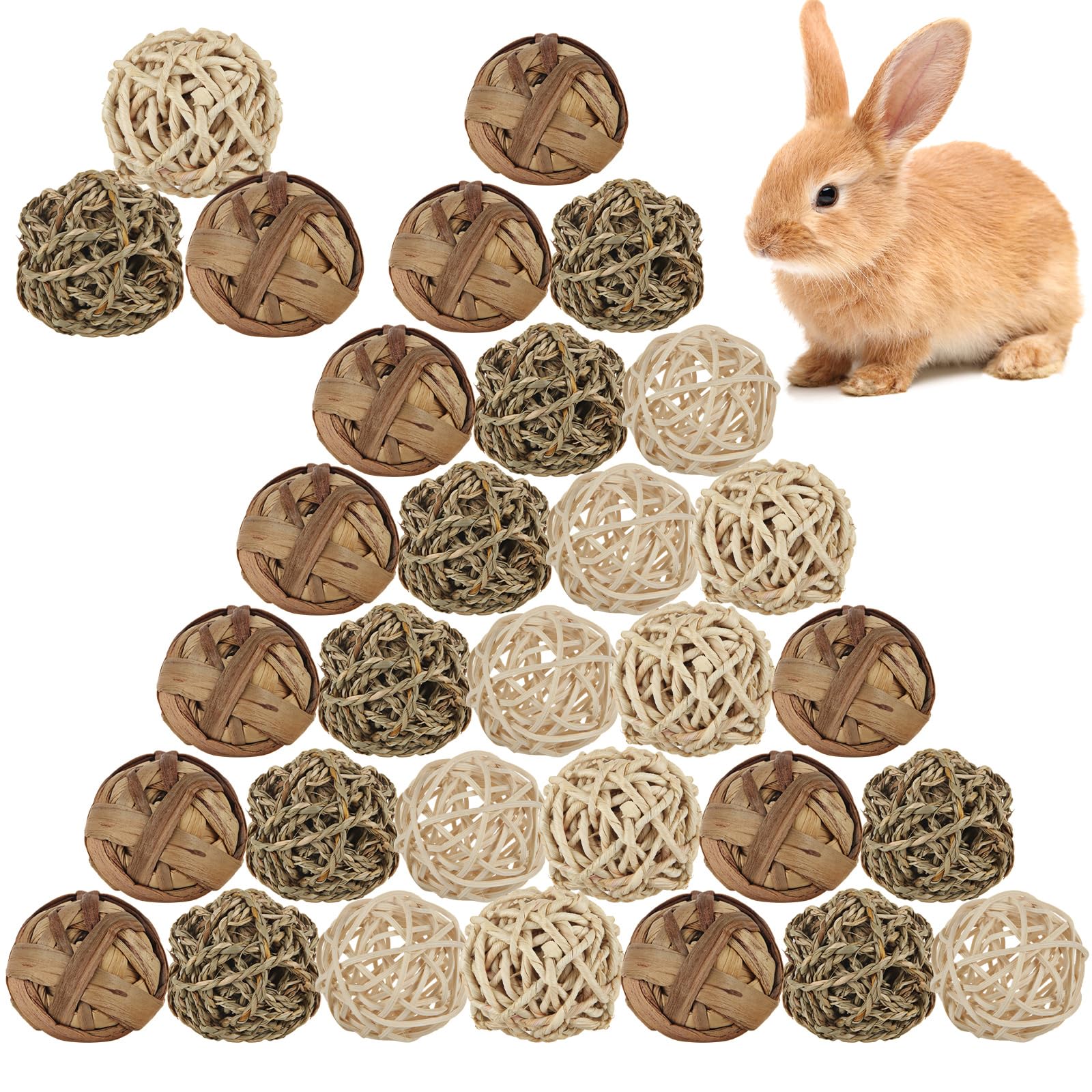 Snapklik.com : 32 Pack Small Animals Play Balls 2.8 Inch Guinea Pigs ...