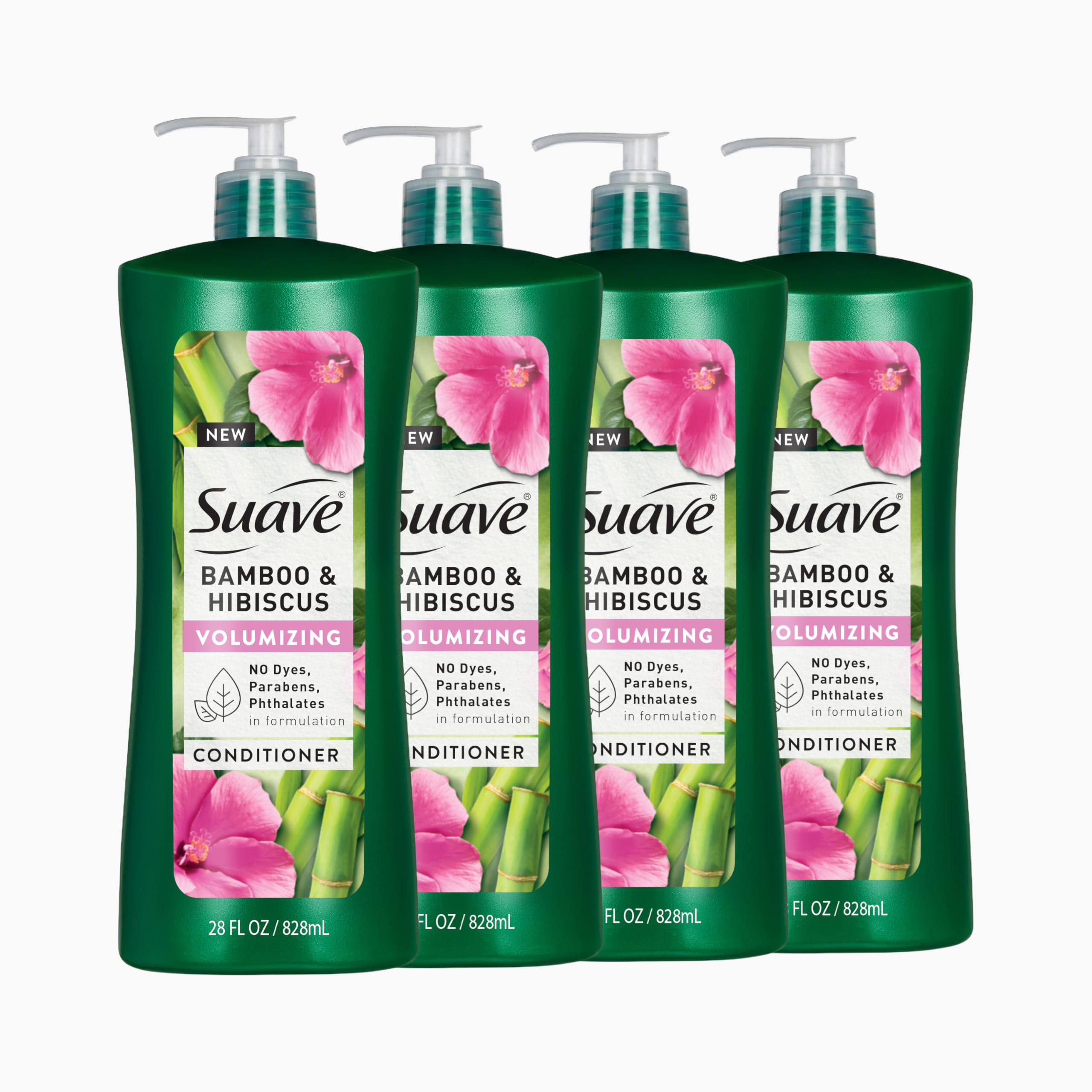 Amazon.com : Suave Bamboo & Hibiscus Volumizing Conditioner, for Fine ...