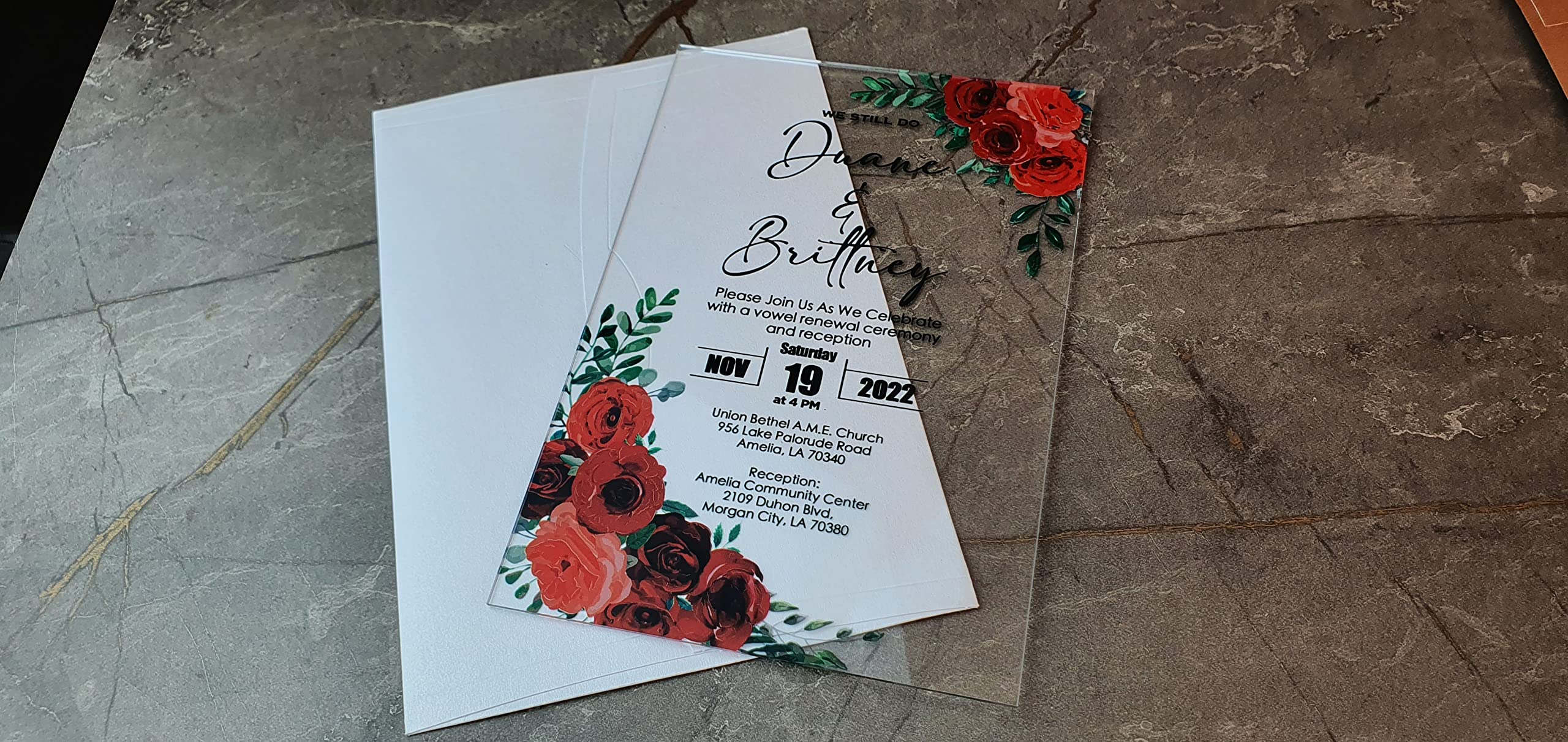 Clear Glass Wedding Invitations Acrylic Arch Bar Menu, Clear Frozen