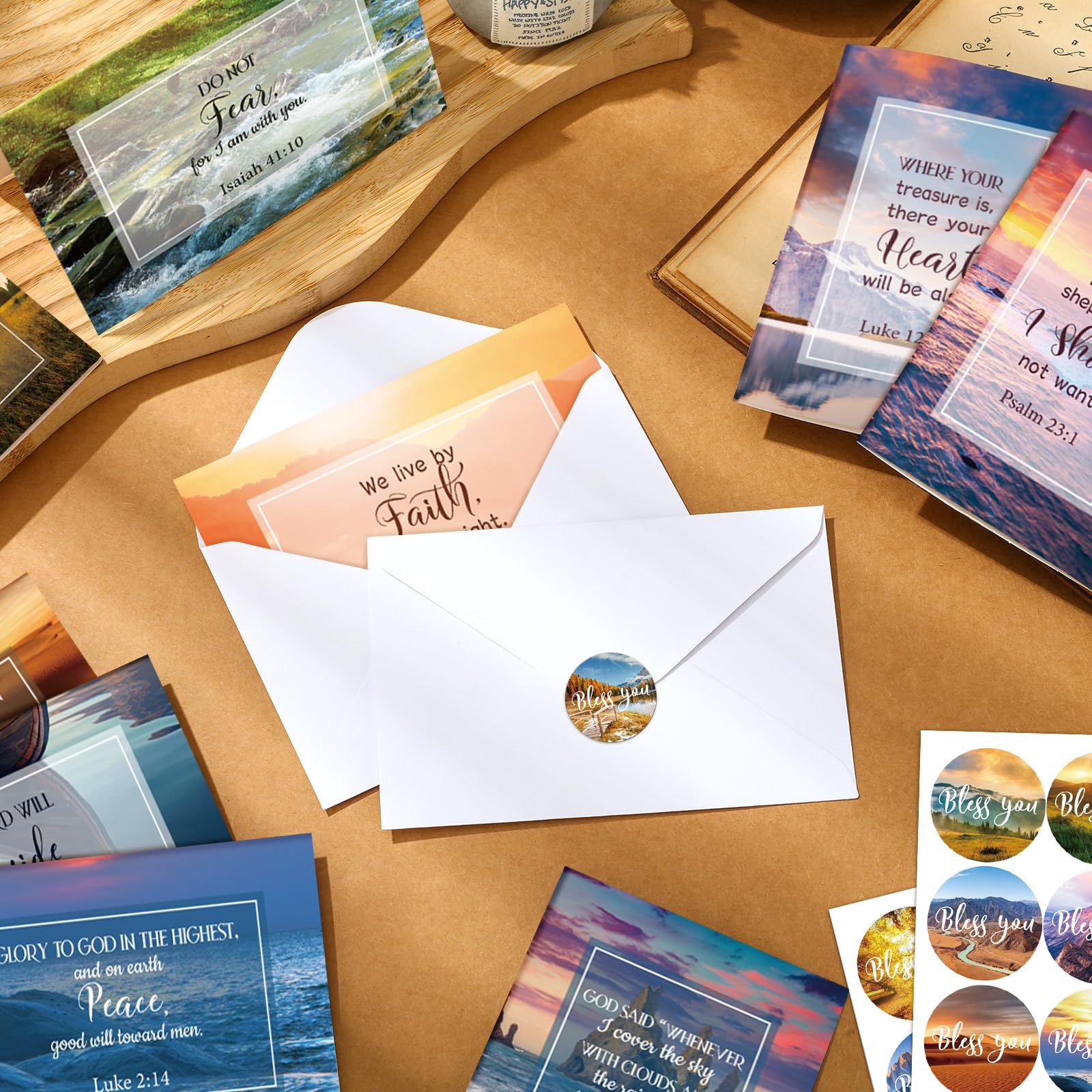 Snapklik.com : Sayglossy 120 Set Inspirational Christian Greeting Cards ...