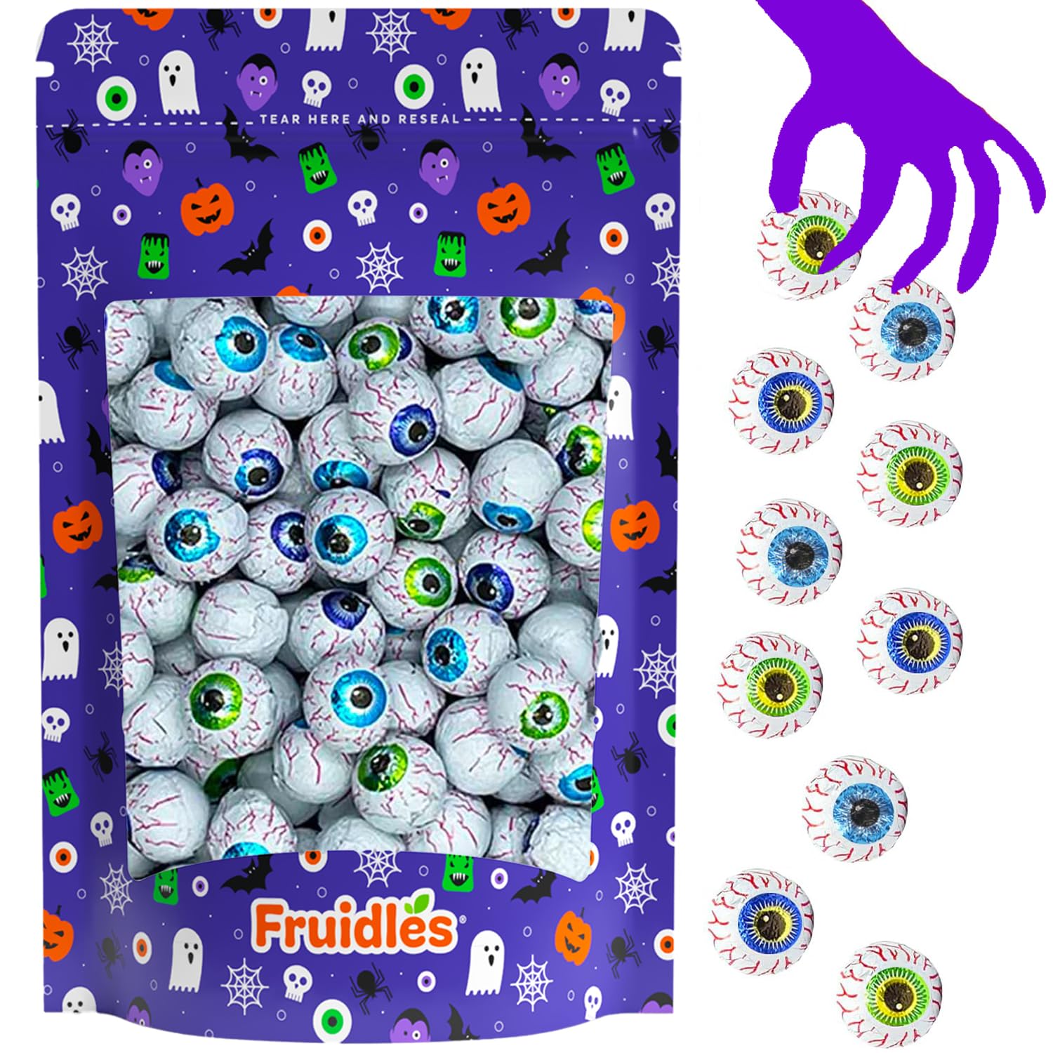 Snapklik.com : Fruidles Halloween Googly Eye Balls, Double Crisp, Trick ...
