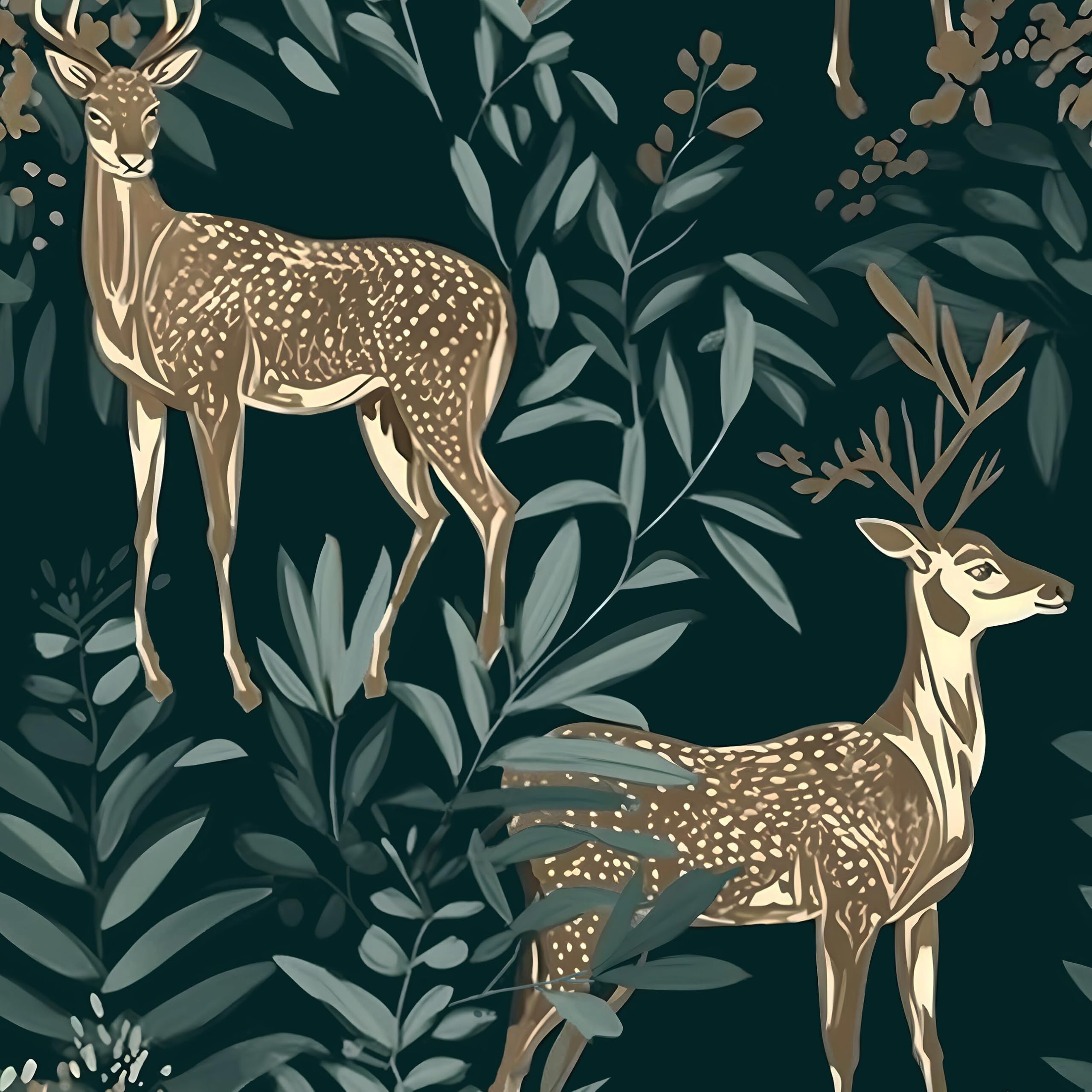 HENNOR Animals Wallpaper Peel and Stick Boho Wallpaper 17.5in x 9.8ft ...